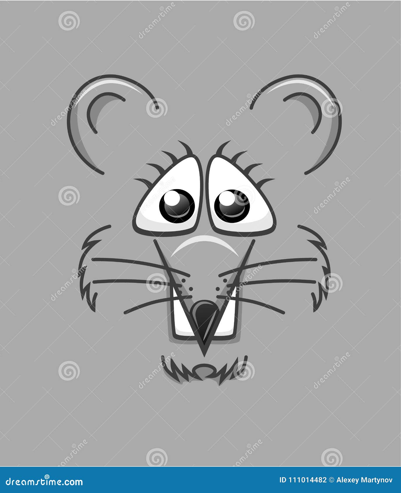 Mouse Face Icons. Set Of Cartoon Mouse Stickers. Funny Smiles, Emoji ...