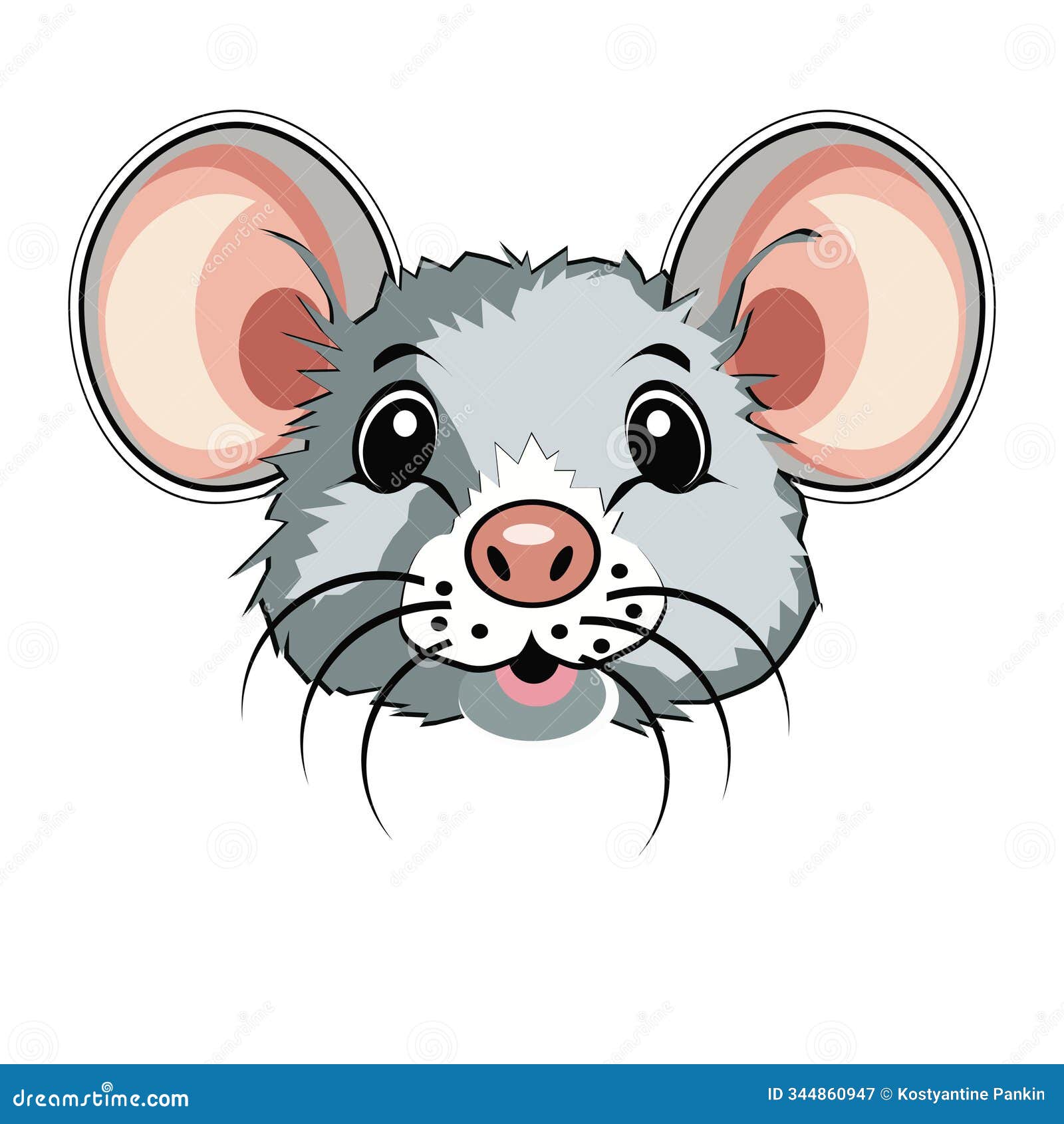 Mouse Face Excited Emoticon Sticker Royalty-Free Stock Photography | CartoonDealer.com #158062991