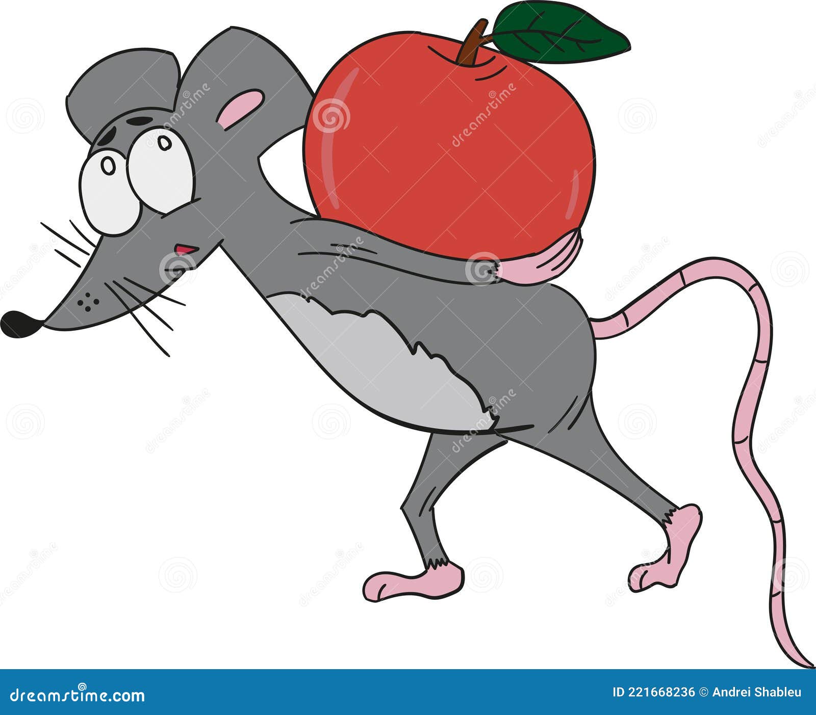Cartoon Mouse with Guilty Look with Beetroot Stock Vector ...
