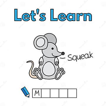 Cartoon Mouse Learning Game for Kids Stock Vector - Illustration of ...