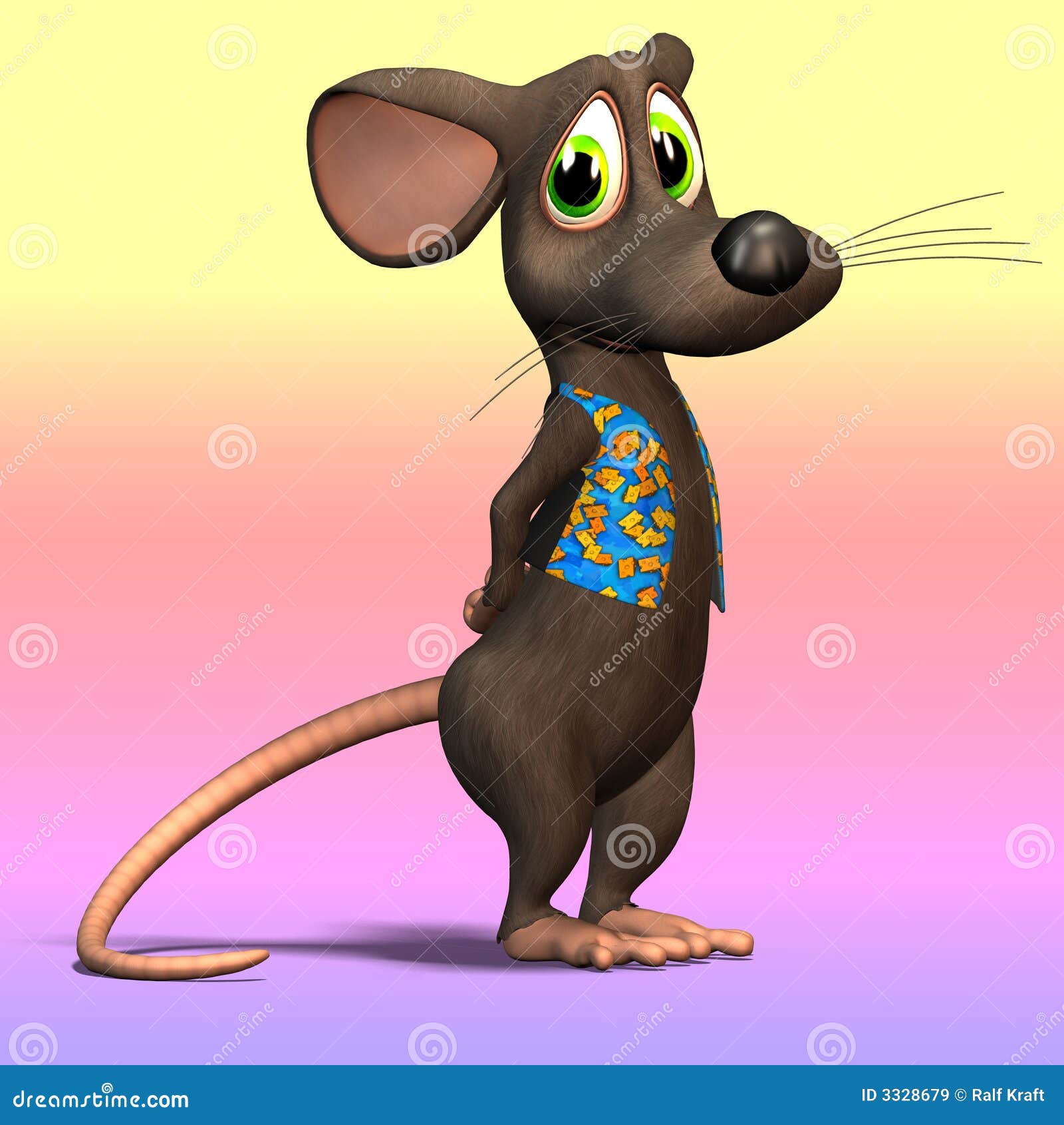 Cartoon Mouse or Rat #05 stock illustration. Illustration of green ...