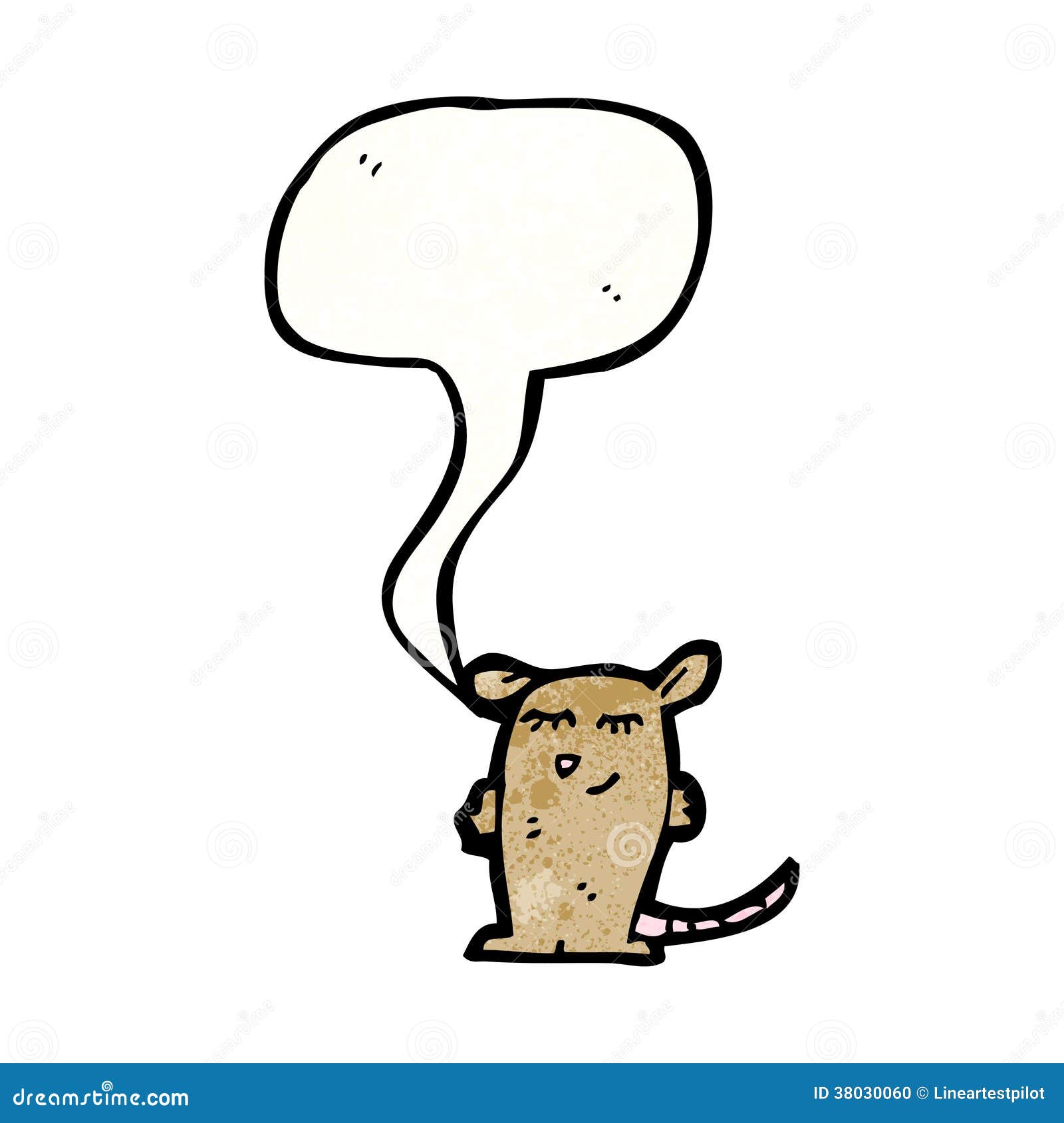 Cartoon Mouse with Speech Bubble Stock Vector - Illustration of texture ...