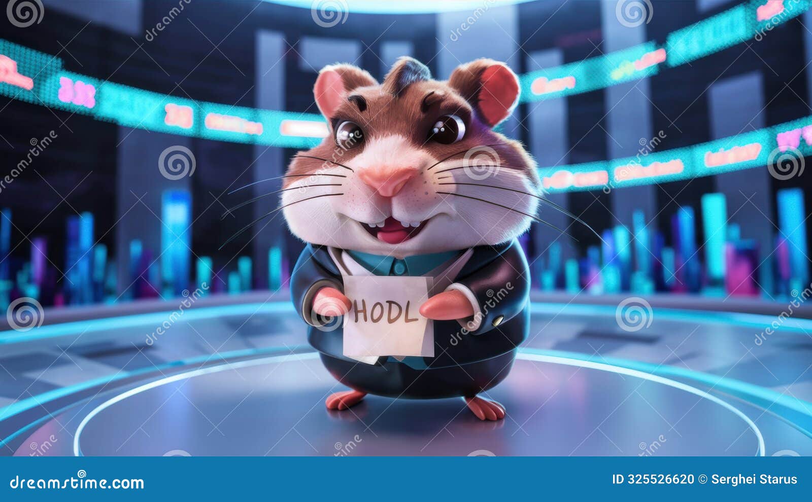A Cartoon Mouse in a Suit Holding Up the Word Jeb, AI Stock Photo ...