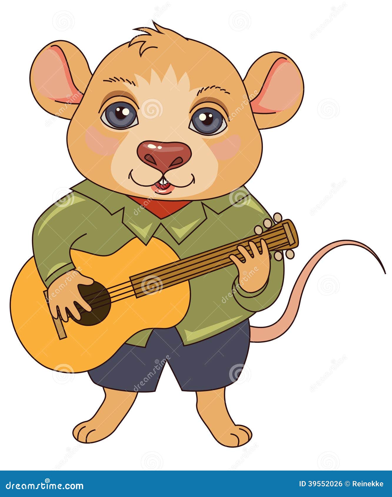 Cartoon mouse stock vector. Illustration of tail, smile - 39552026