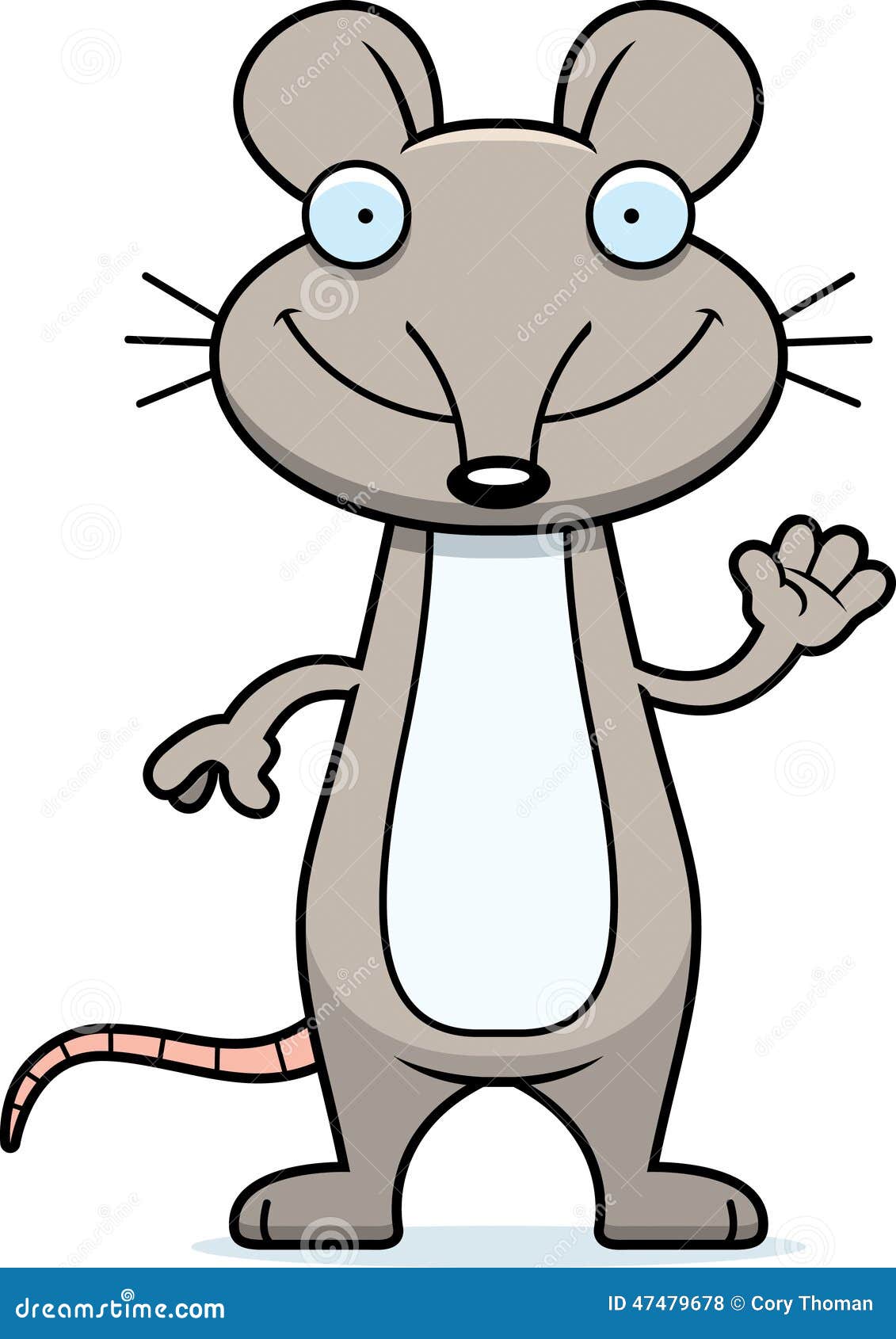Cartoon Mouse Waving stock vector. Illustration of smiling - 47479678