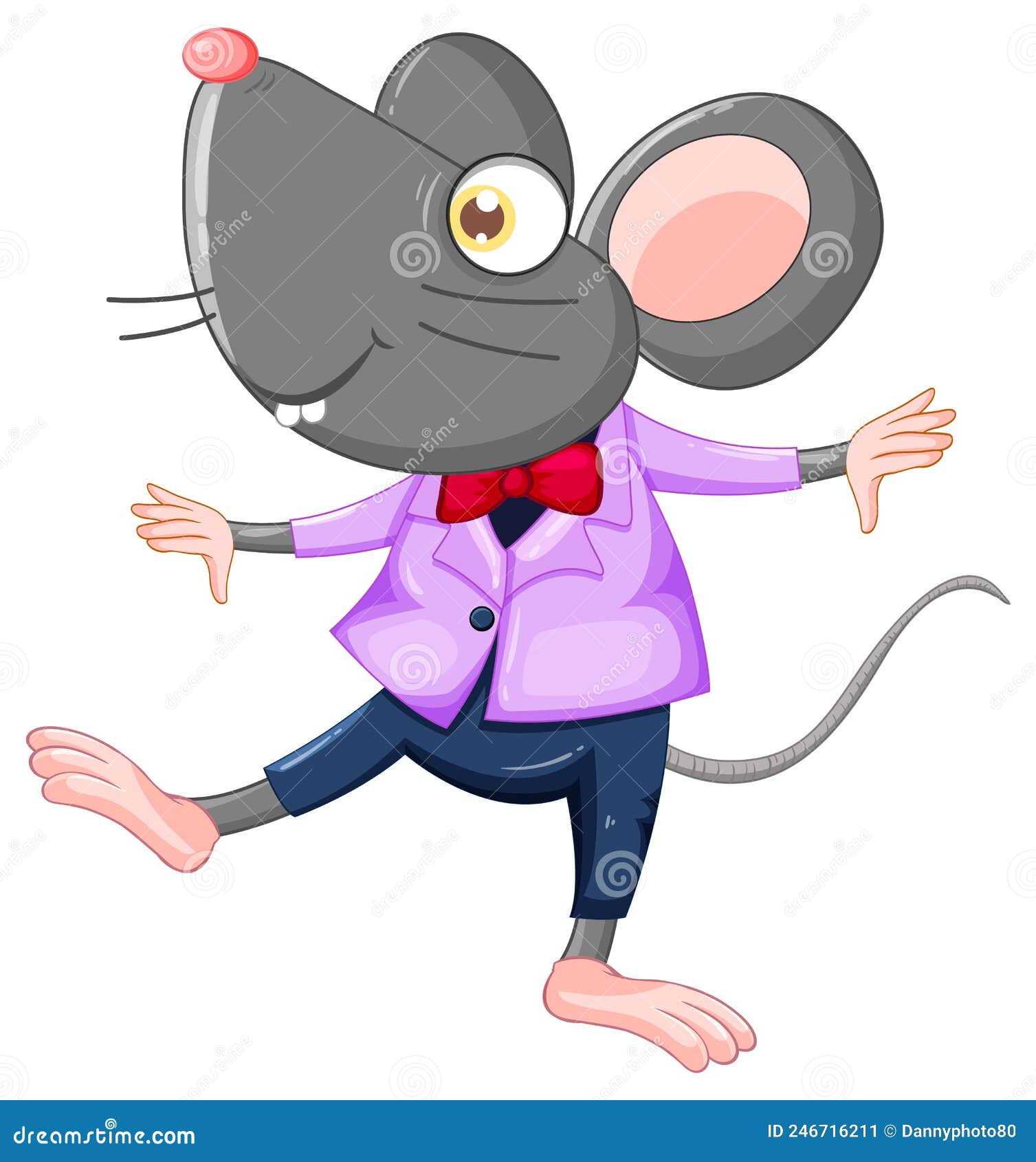 Cartoon Mouse Wearing Clothes Stock Vector - Illustration of smile ...