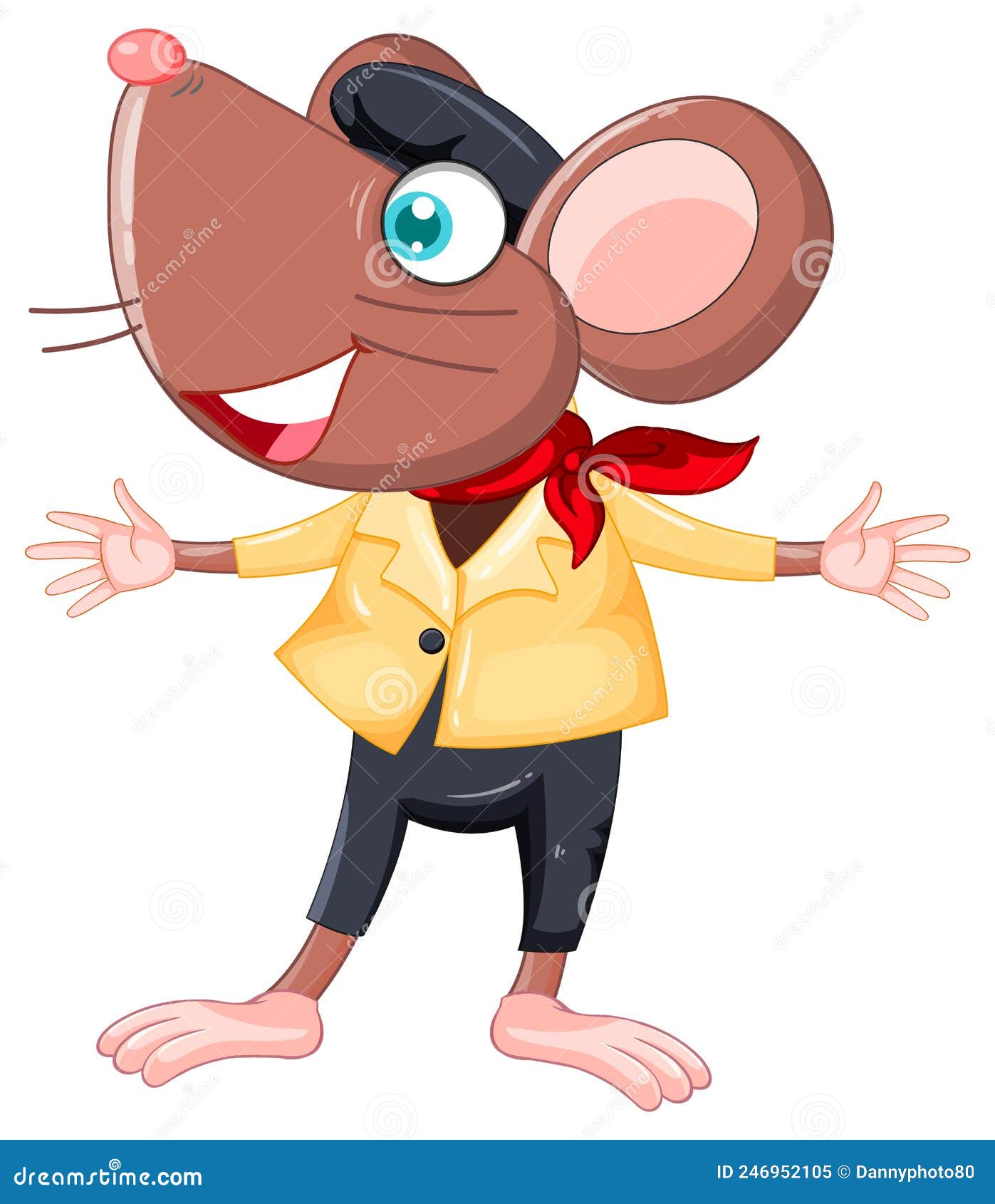 Cartoon Mouse Wearing Clothes Stock Vector - Illustration of animals ...