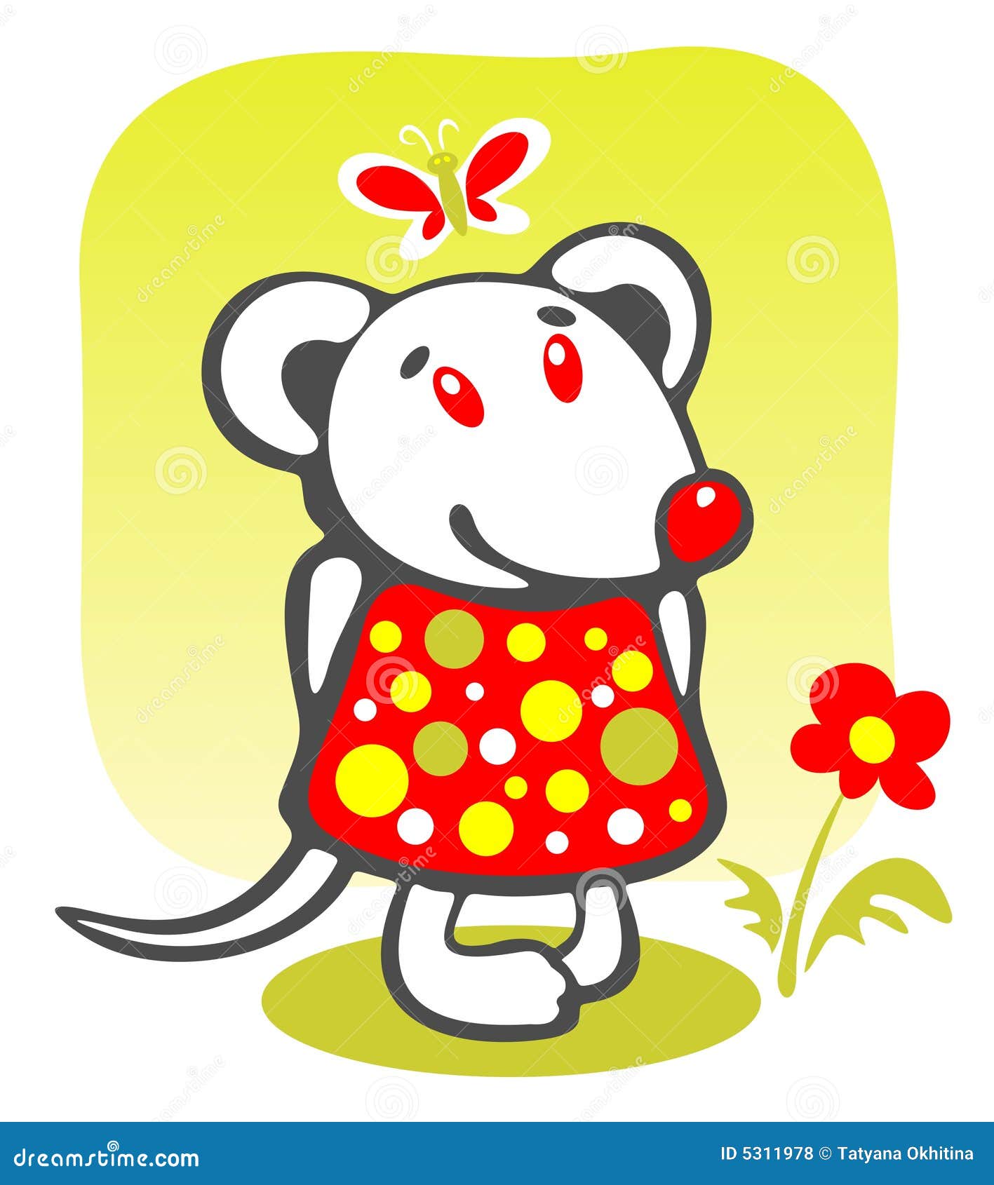 Cartoon mousy stock vector. Illustration of drawing, figure - 5311978