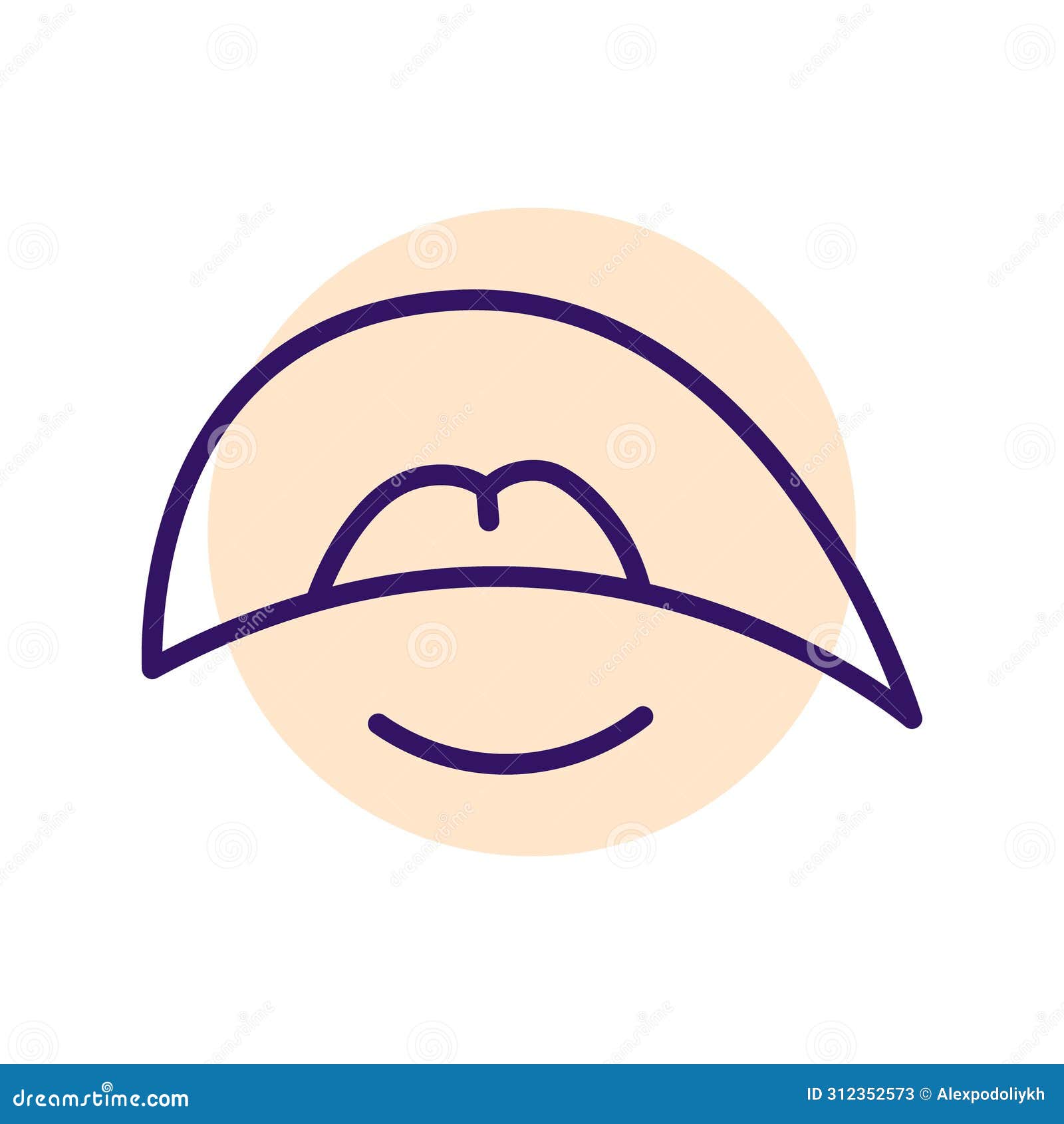 Cartoon Mouth Line Icon. Character Hand. Stock Vector - Illustration of ...
