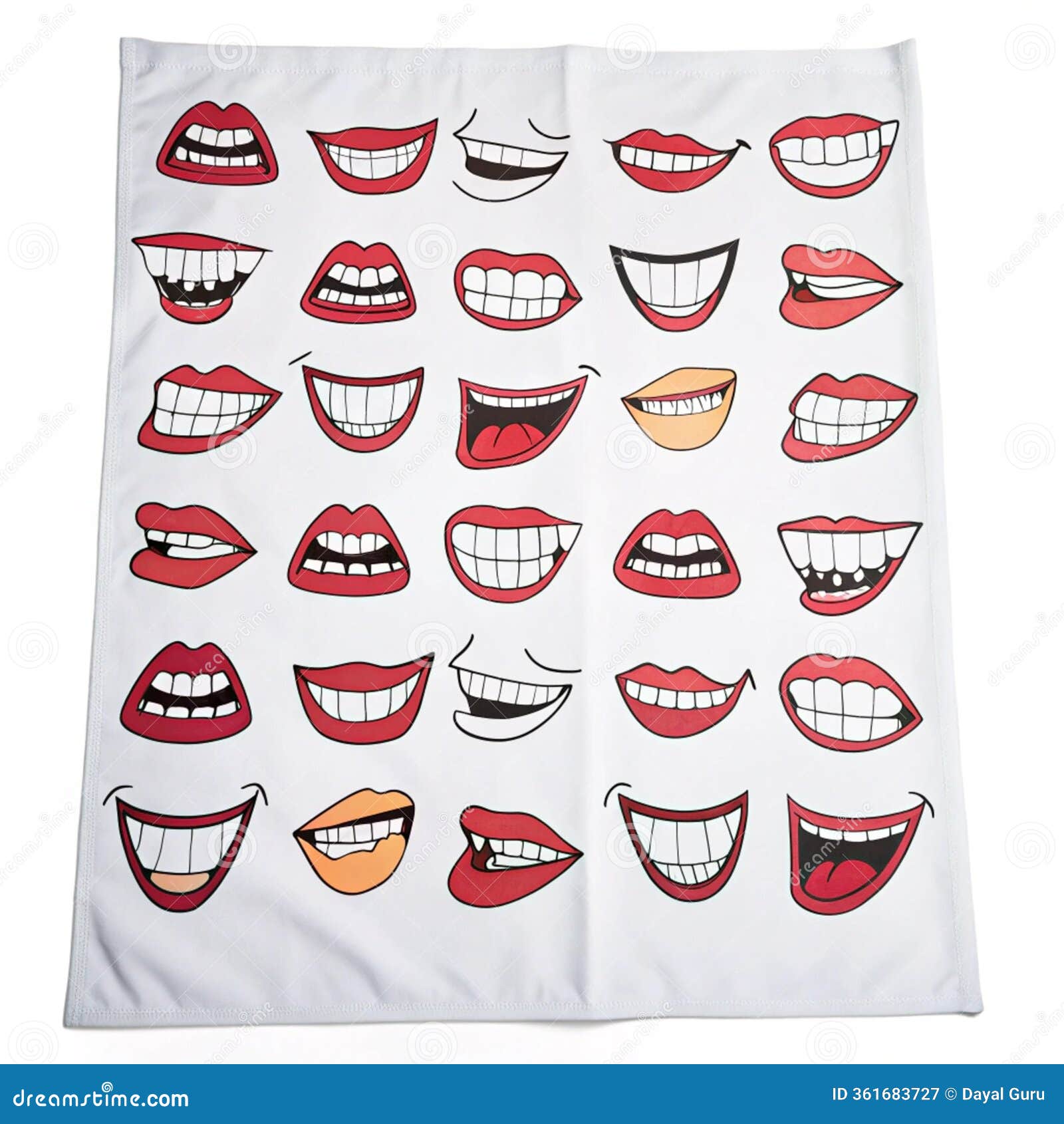 Cartoon Mouths Isolated On Transparent Background Stock Photography ...