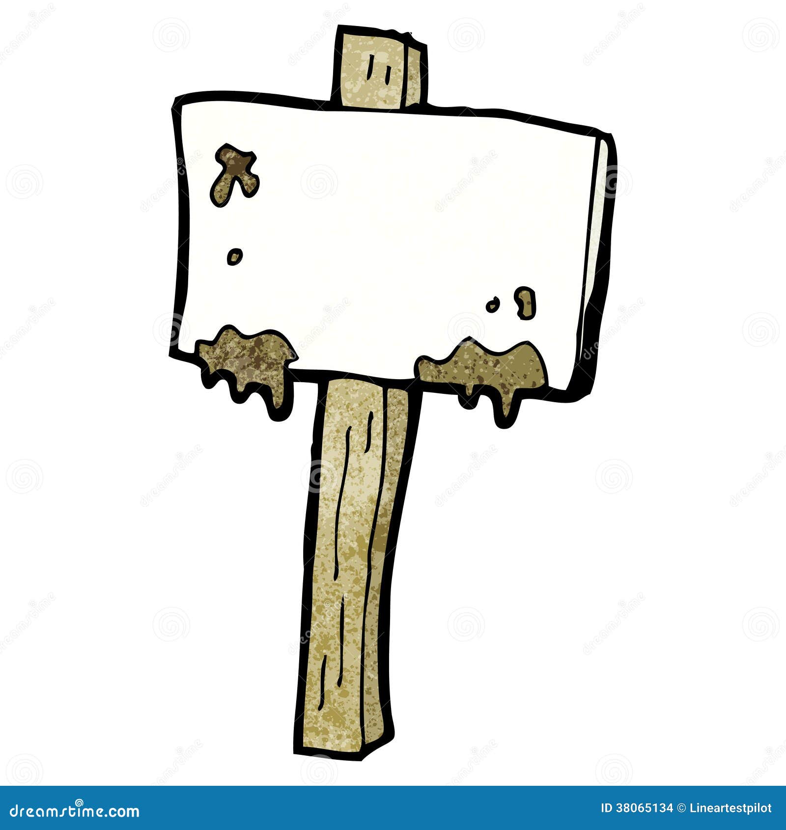 Cartoon Muddy Signpost,sign,post, Stock Vector - Illustration of silly ...