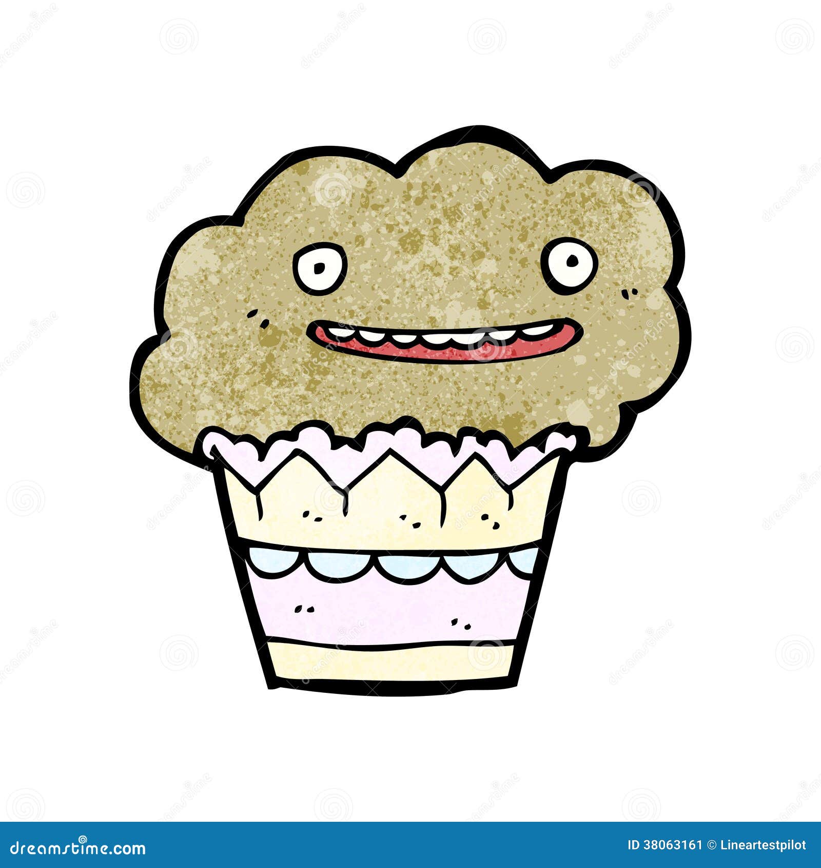 Cartoon muffin stock vector. Illustration of crazy, muffin - 38063161