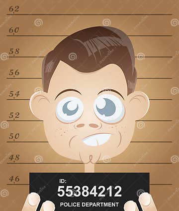 Cartoon mugshot stock vector. Illustration of person - 29077118