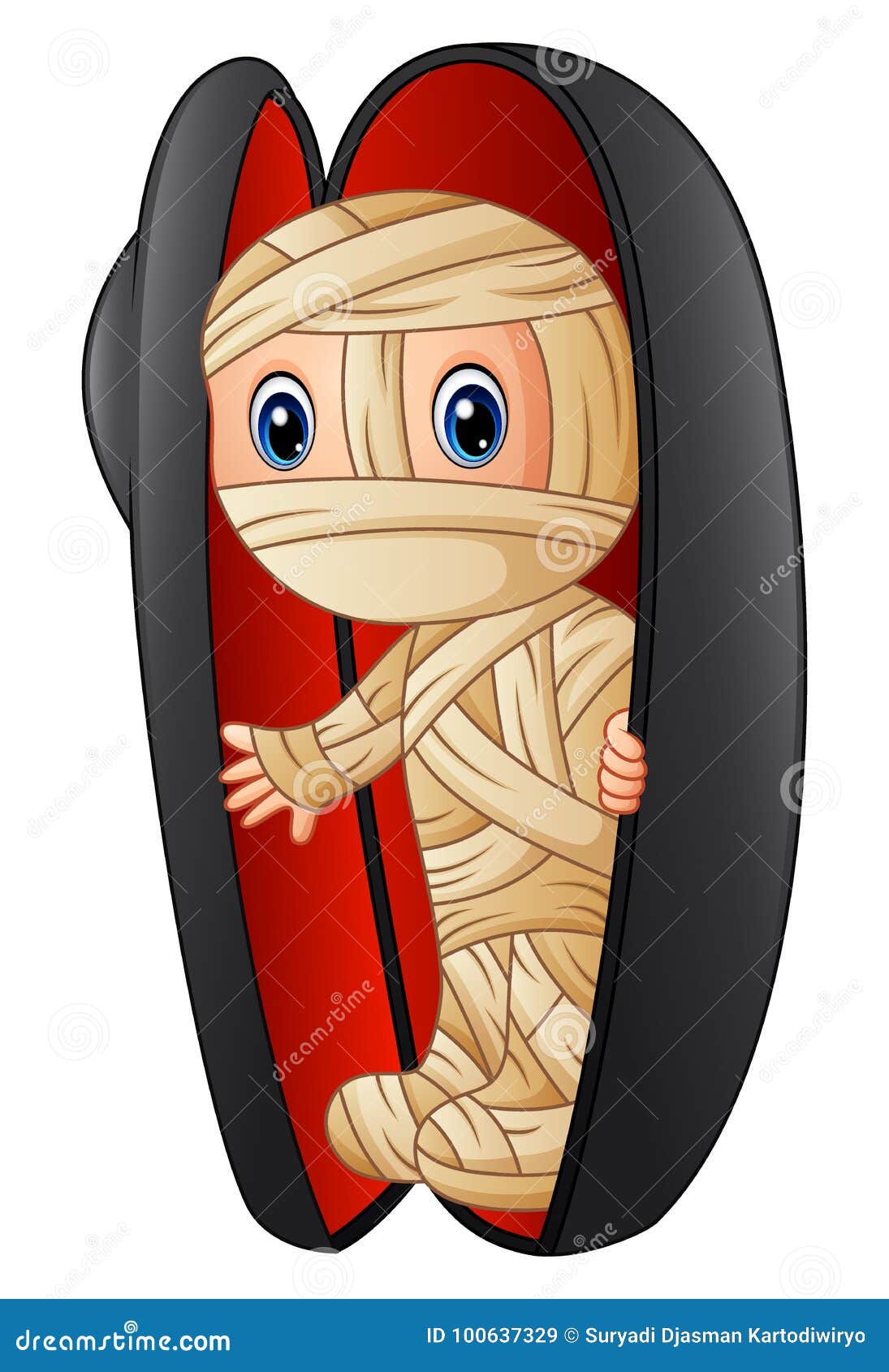 Mummy In A Coffin. Sarcophagus With Body. Ancient Ruler Pharaoh Of ...