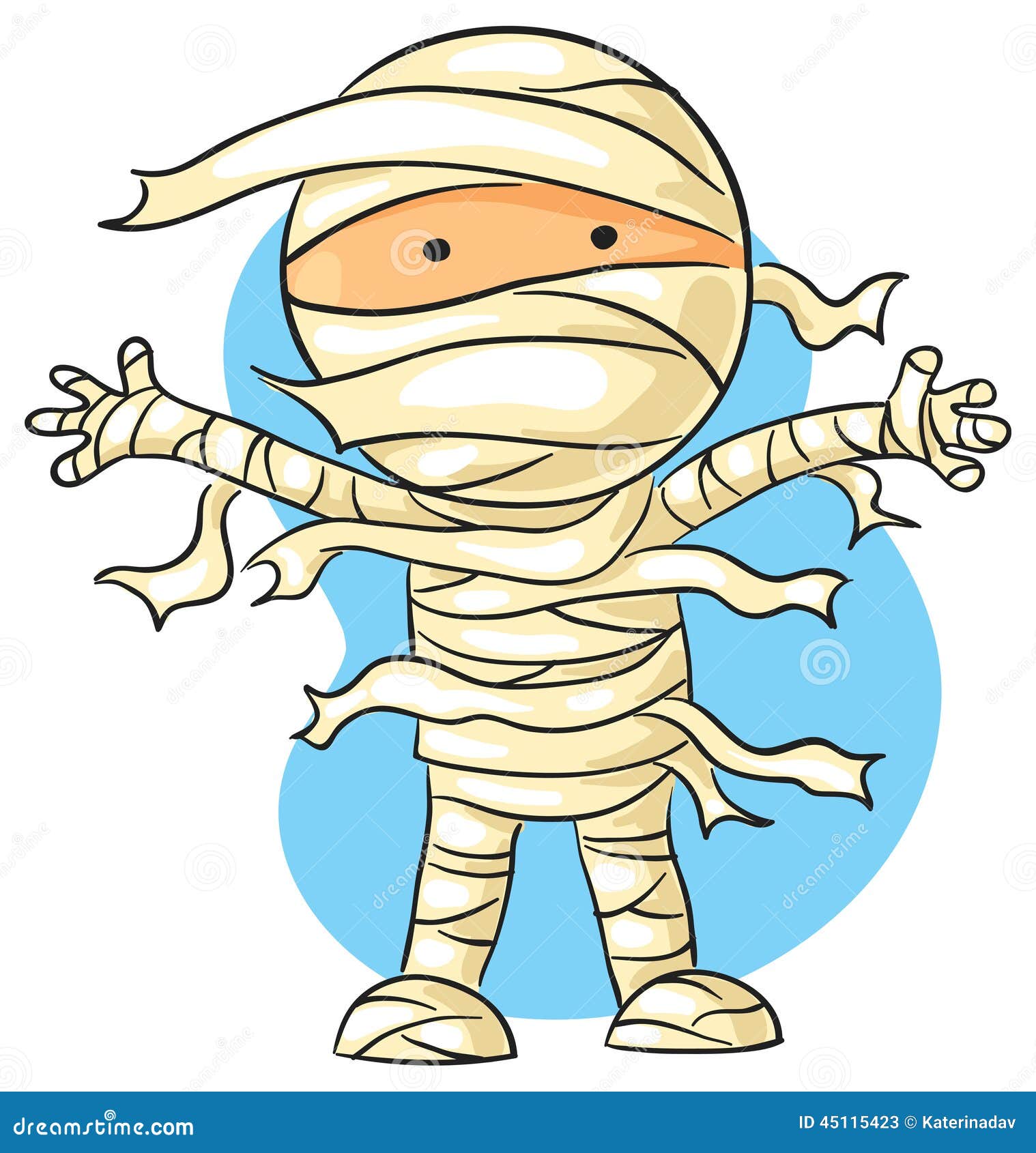 Cartoon mummy stock vector. Illustration of standing - 45115423