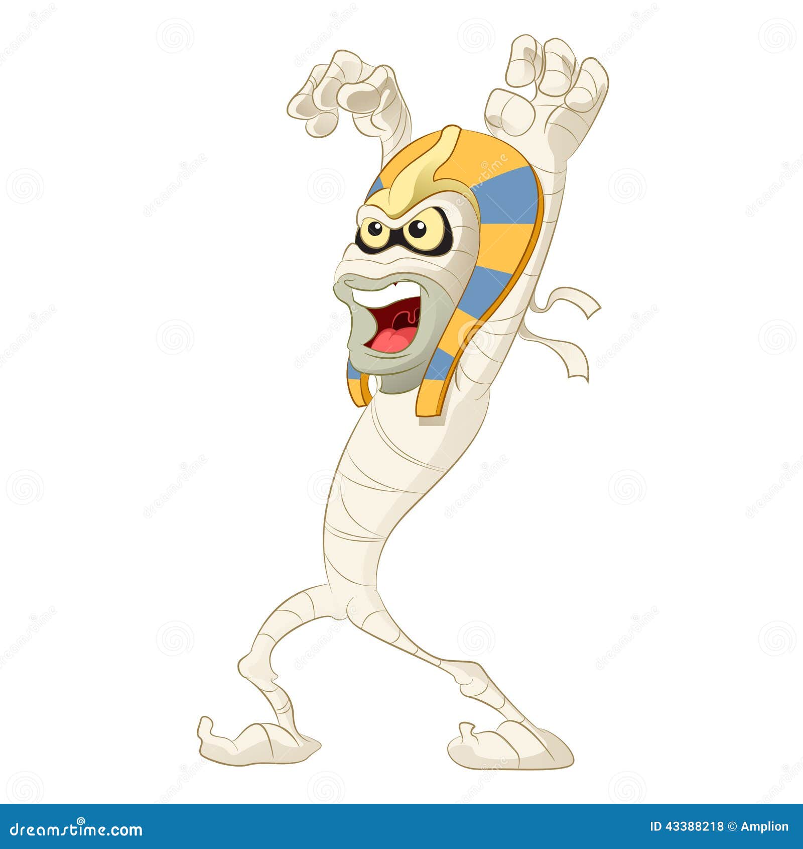 Cartoon Mummy stock vector. Illustration of isolated - 43388218