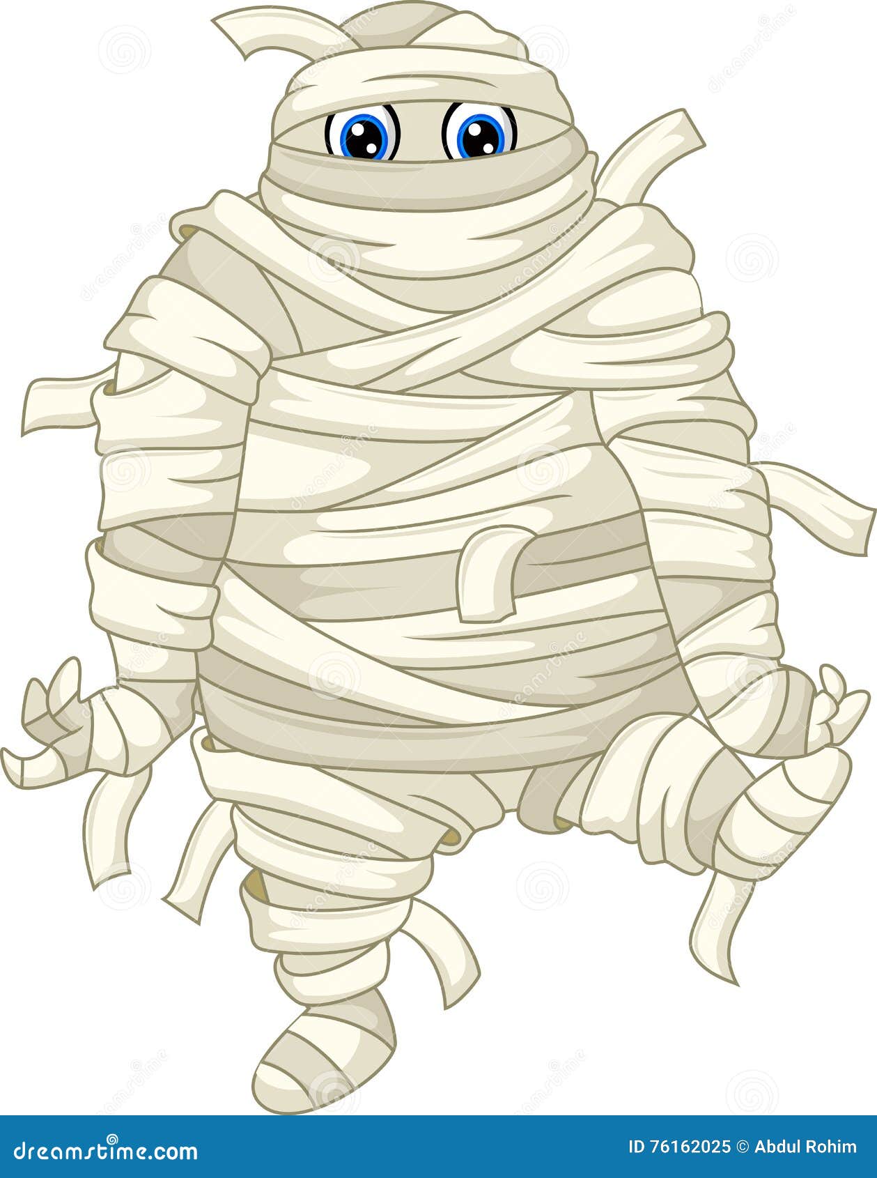 Mummy Walking Cartoon Vector Illustration | CartoonDealer.com #123313026