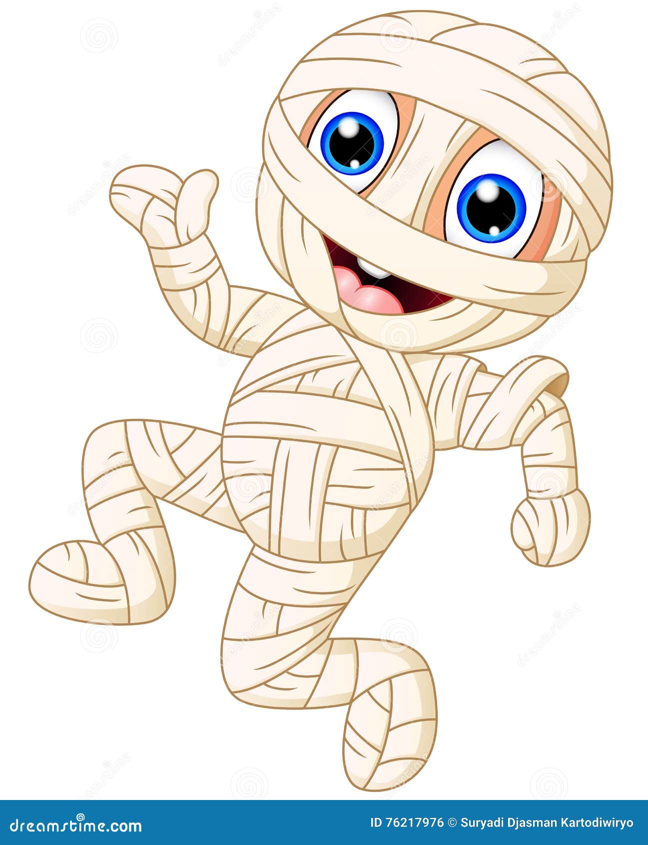 Cartoon Mummy Emoji Isolated On White Background Royalty-Free Stock ...