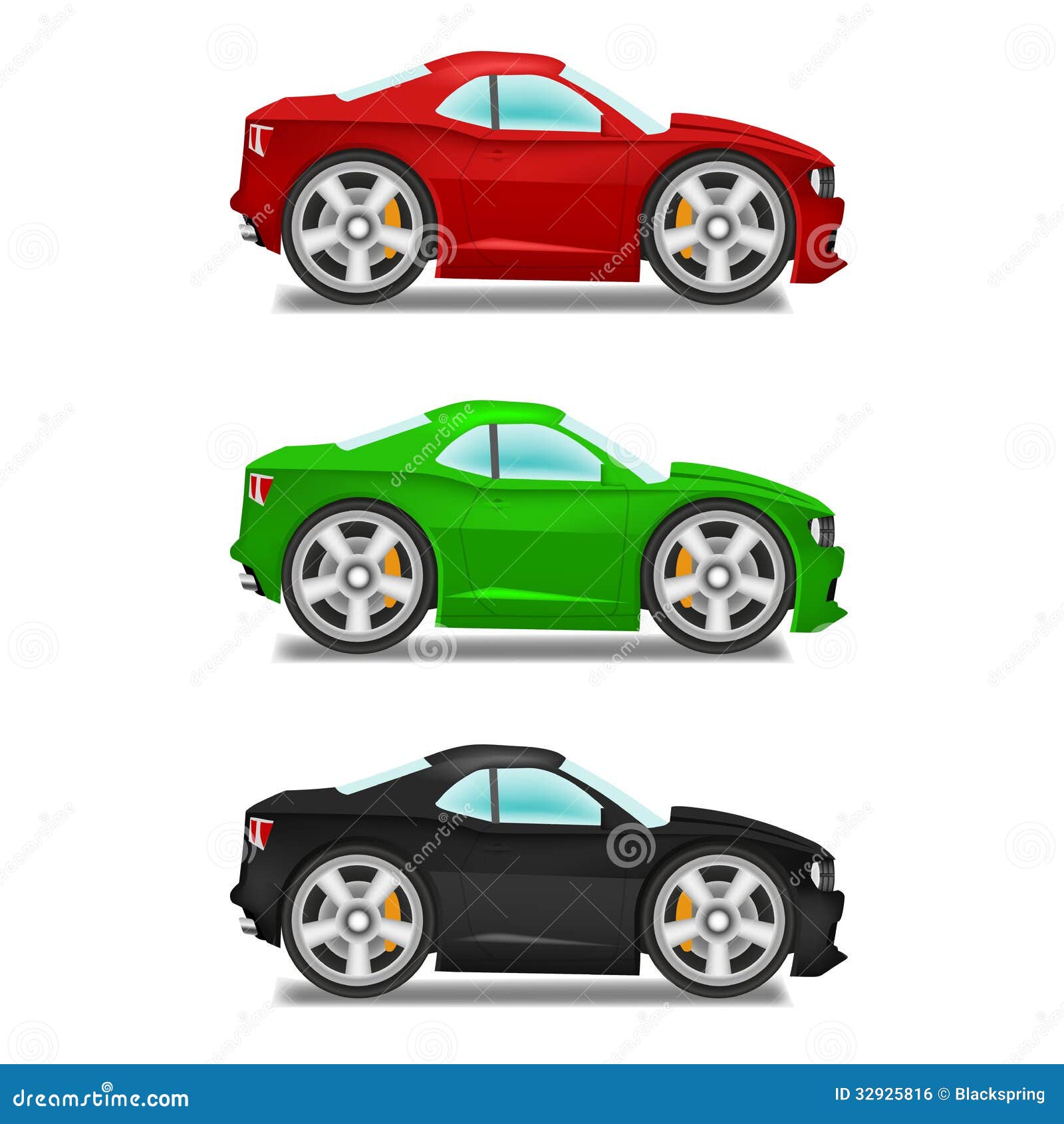Cartoon muscle car stock vector. Illustration of drive - 32925816