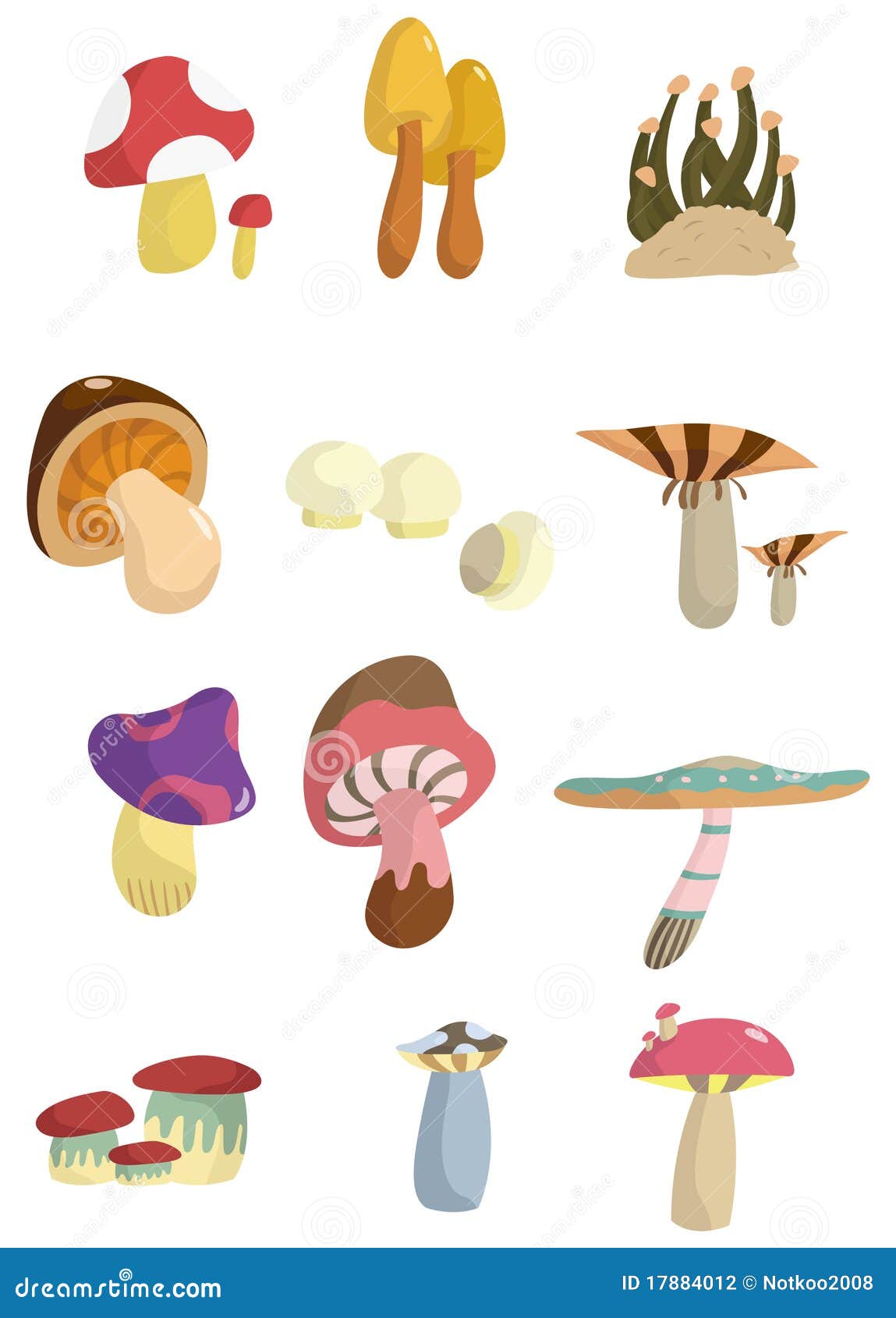 Cartoon mushroom icon stock illustration. Illustration of children ...