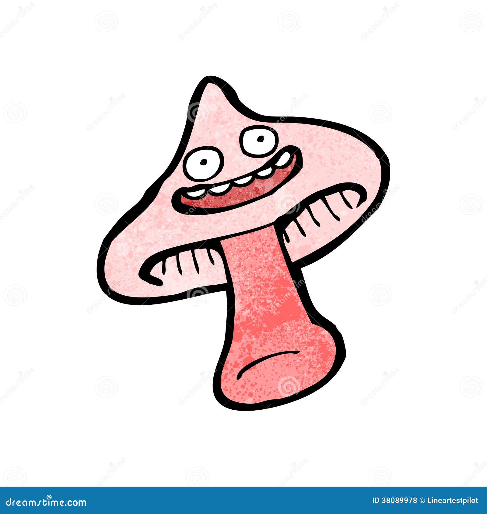 Cartoon mushroom stock vector. Illustration of grinning - 38089978