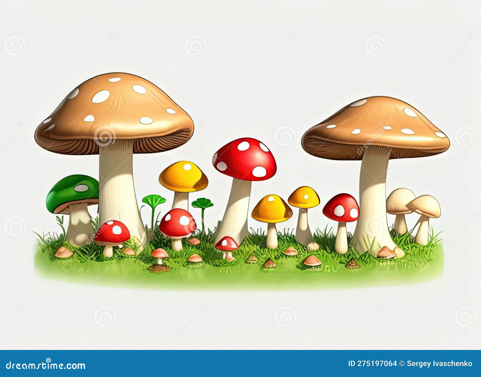 Cartoon mushrooms. stock illustration. Illustration of diffusion ...