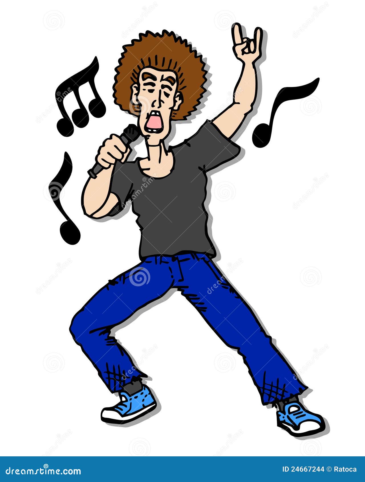 Cartoon music man stock vector. Illustration of design - 24667244