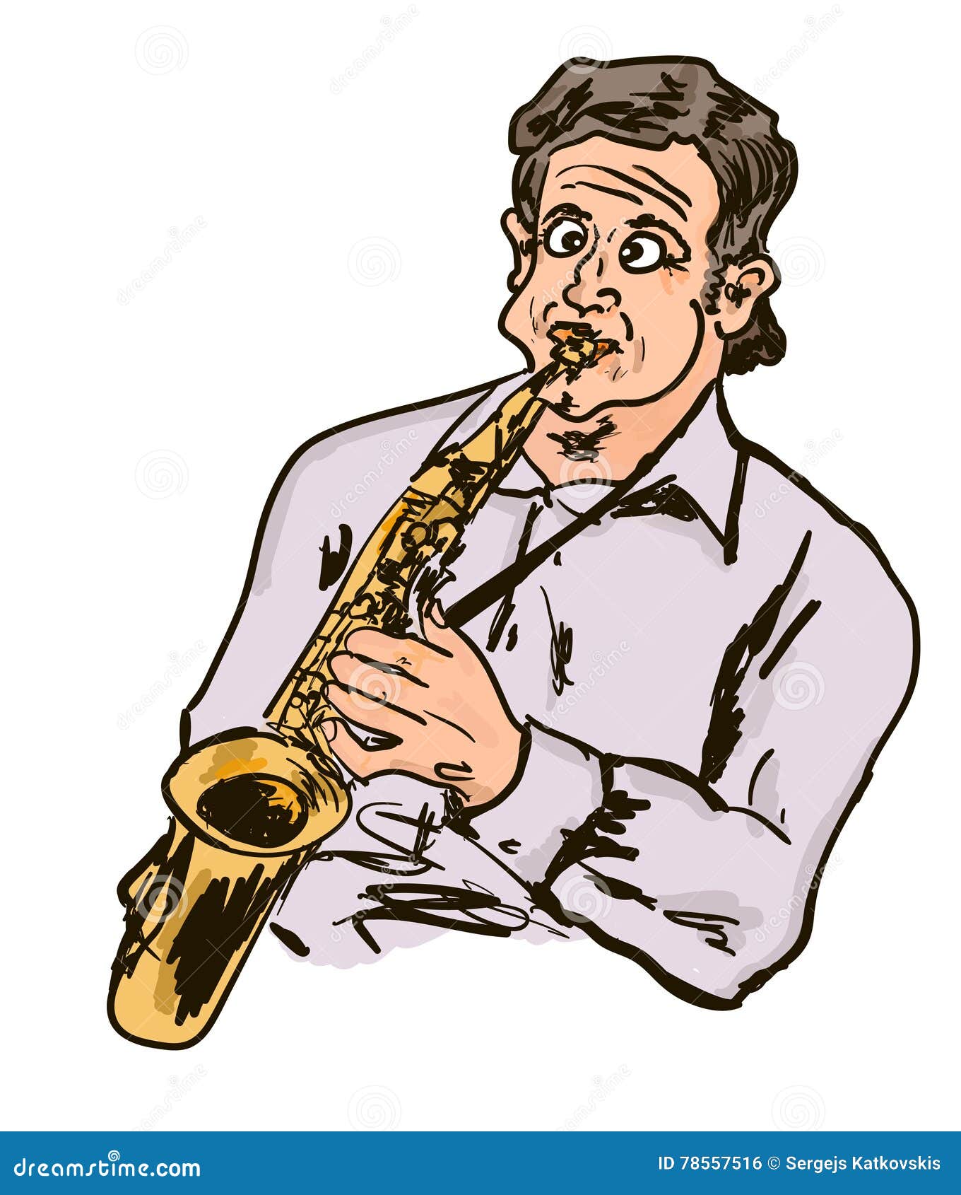 Cartoon music stock illustration. Illustration of concert - 78557516