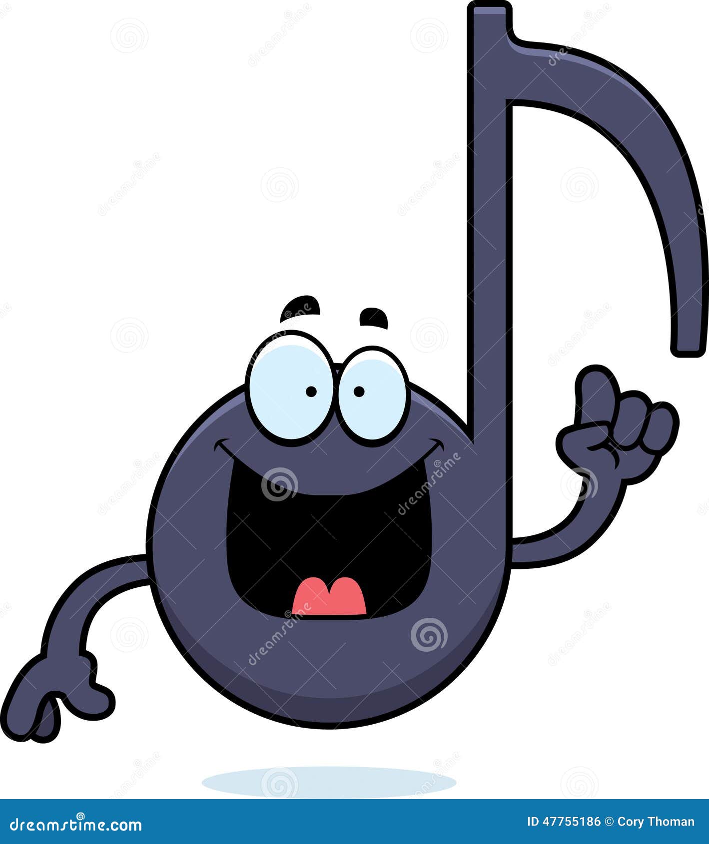 Cartoon Musical Note Idea stock vector. Illustration of quaver - 47755186