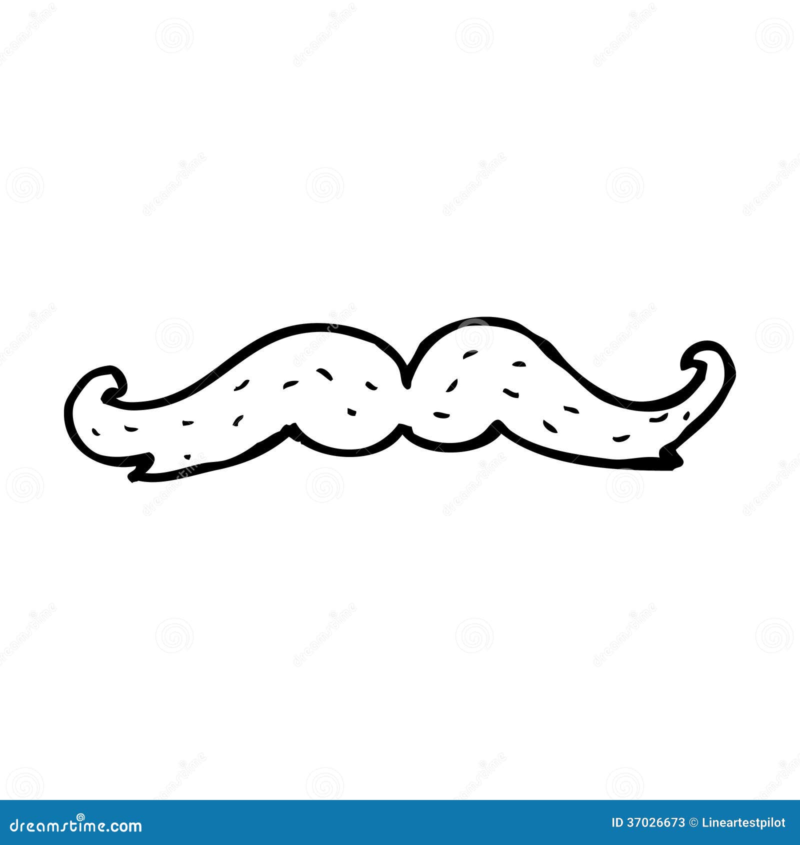 Cartoon mustache stock illustration. Illustration of doodle - 37026673