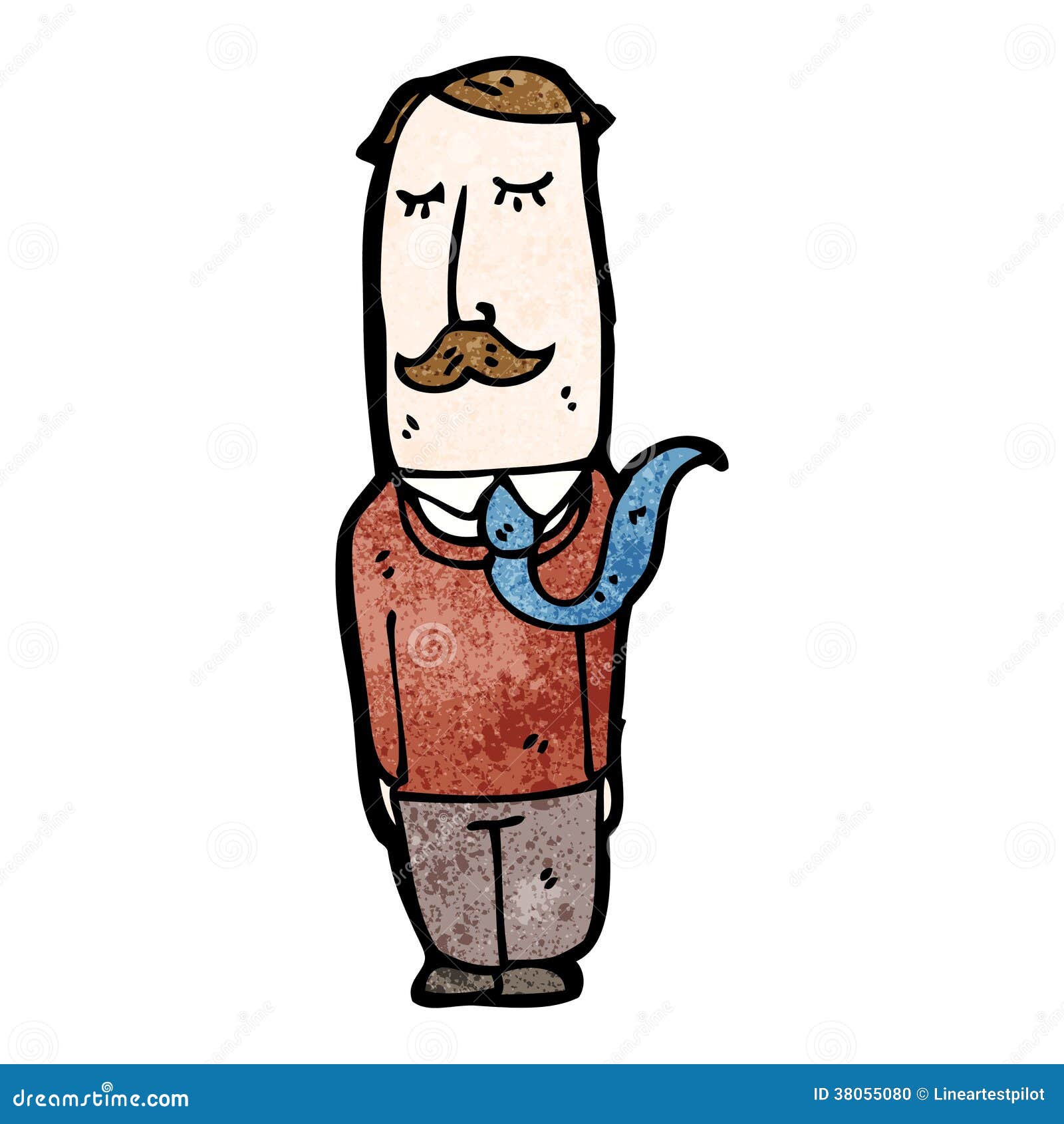 Cartoon mustache man stock vector. Illustration of male - 38055080
