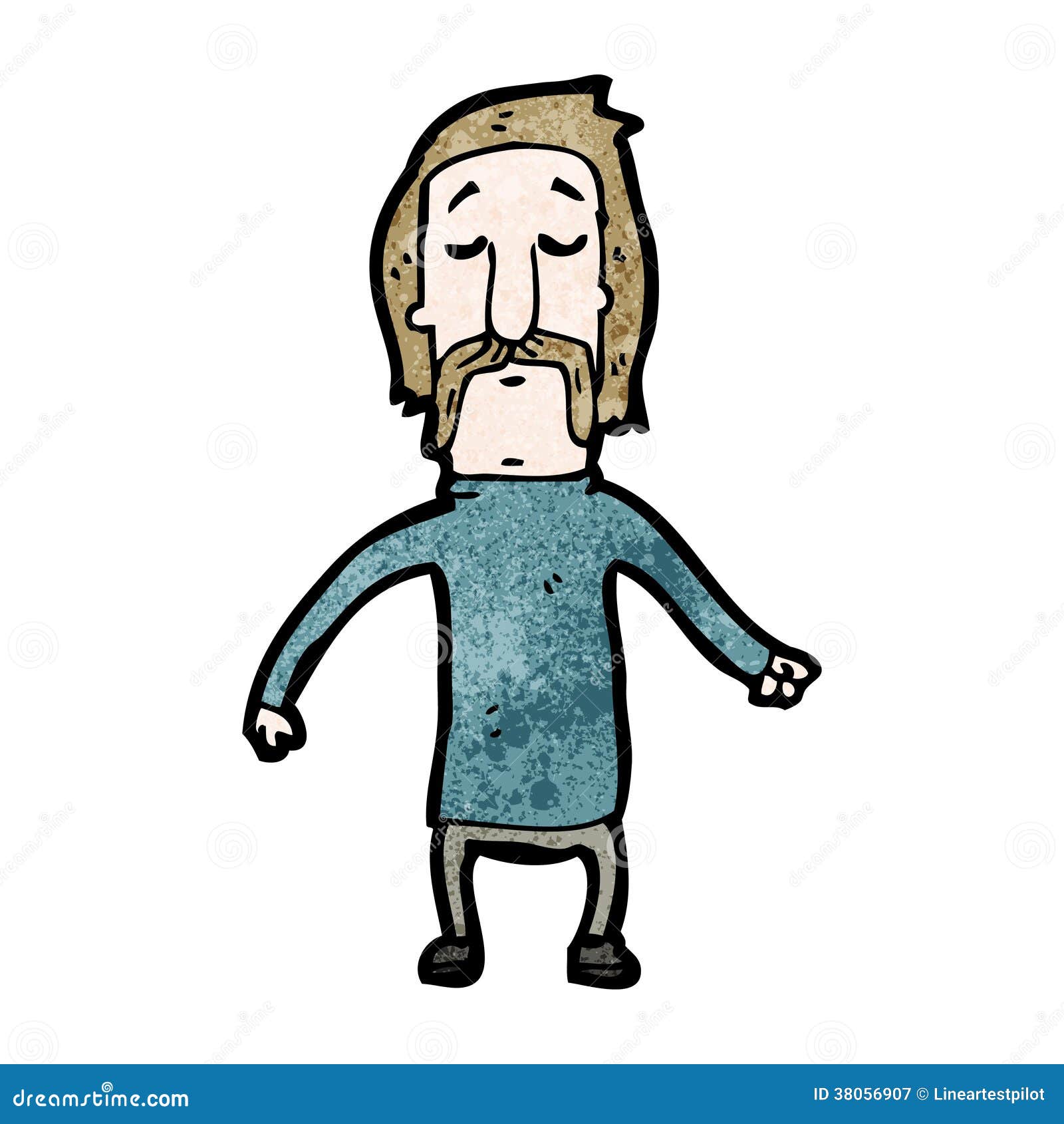 Cartoon mustache man stock vector. Illustration of retro - 38056907