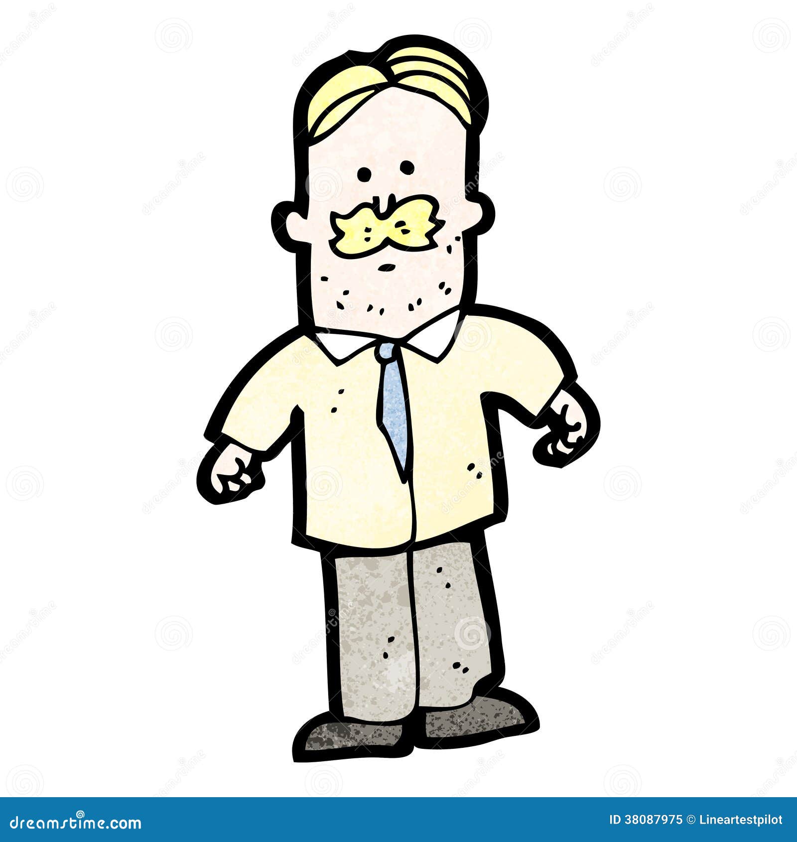 Cartoon mustache man stock vector. Illustration of texture - 38087975