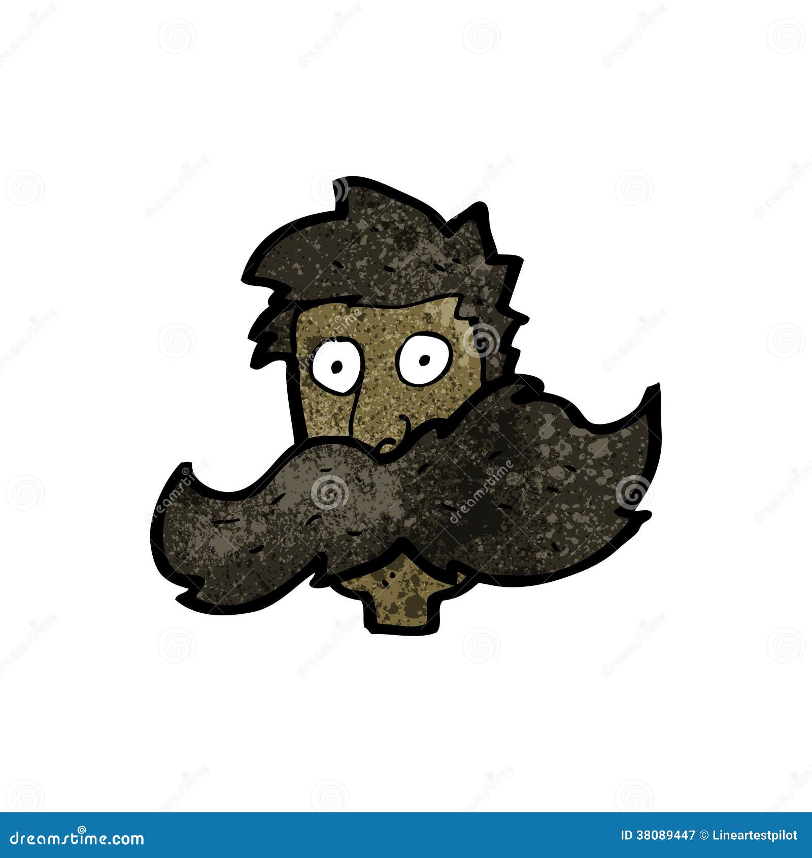 Cartoon mustache man stock vector. Illustration of mustache - 38089447