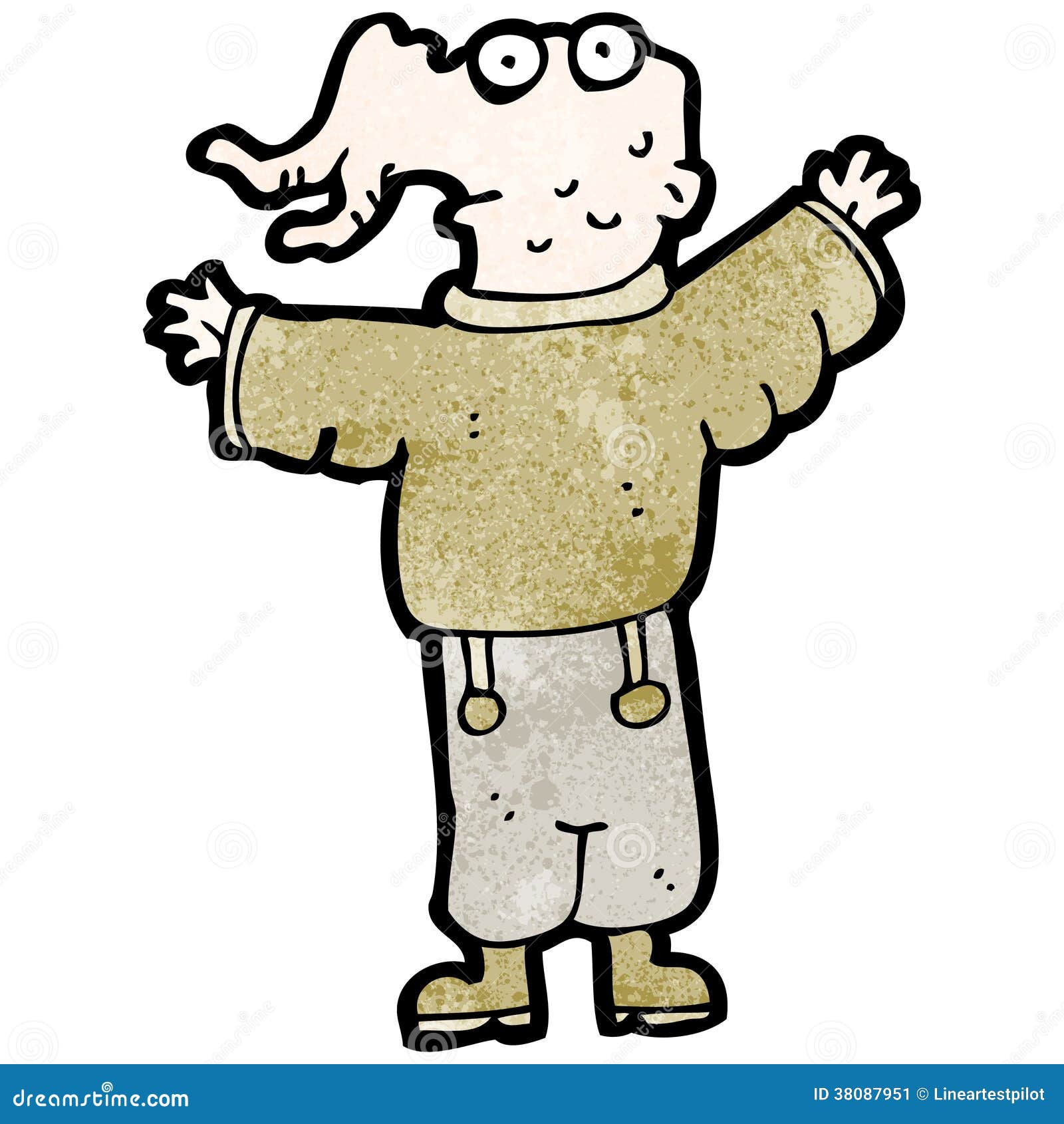 Cartoon Mutant Alien Spaceman Stock Vector - Illustration of drawing ...