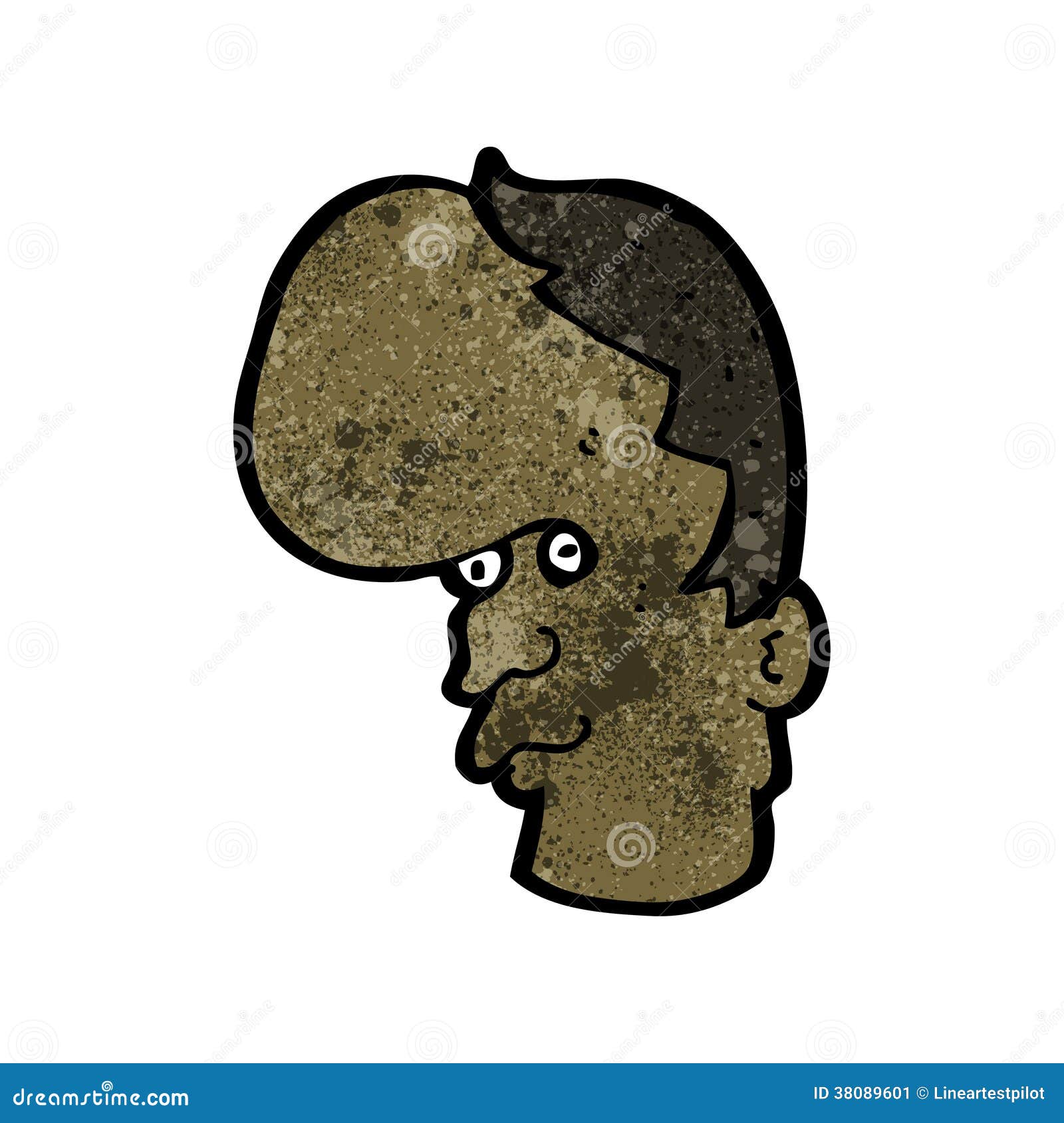 Cartoon mutant head stock vector. Illustration of retro - 38089601