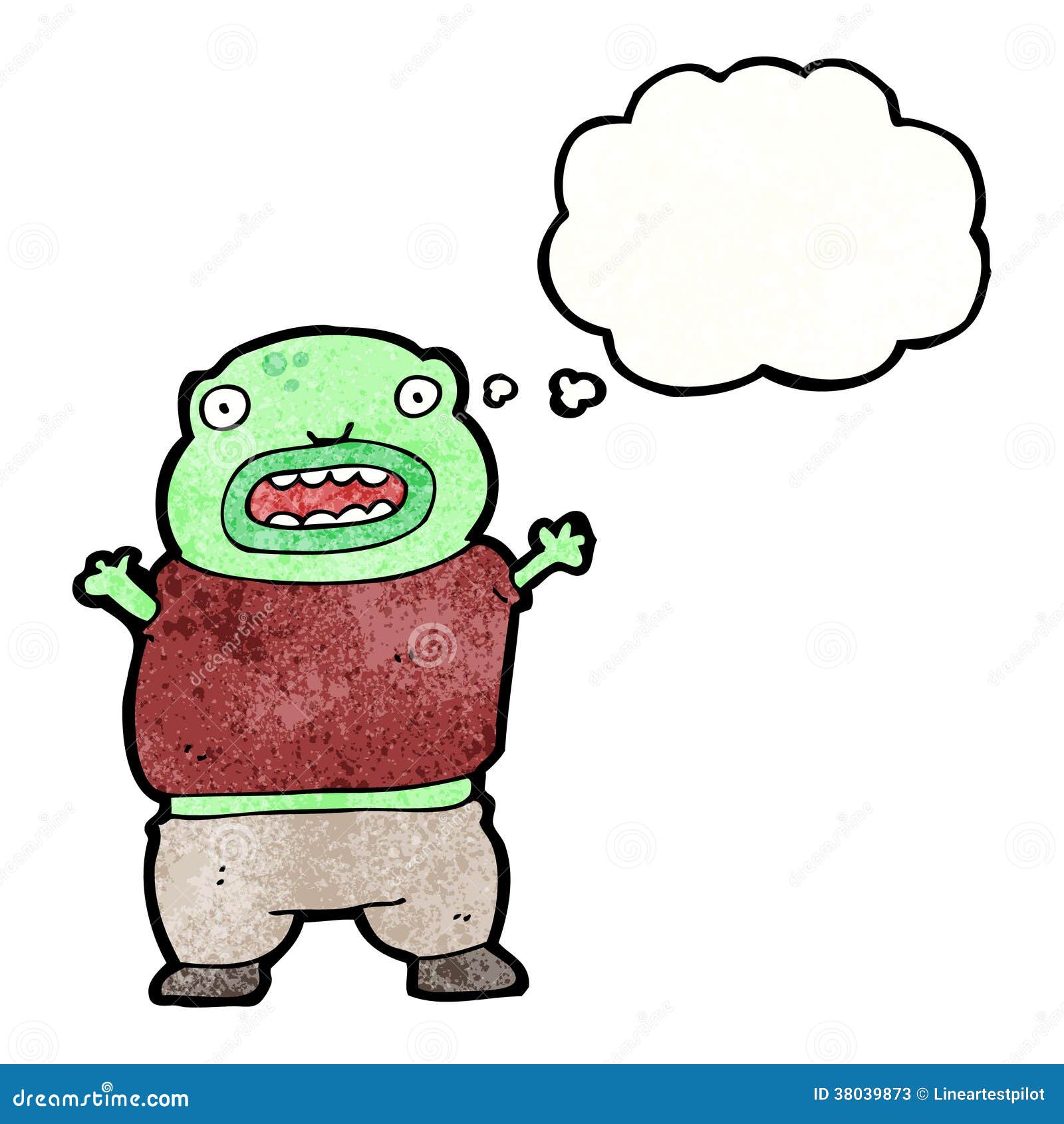 Cartoon mutant man stock vector. Illustration of hand - 38039873