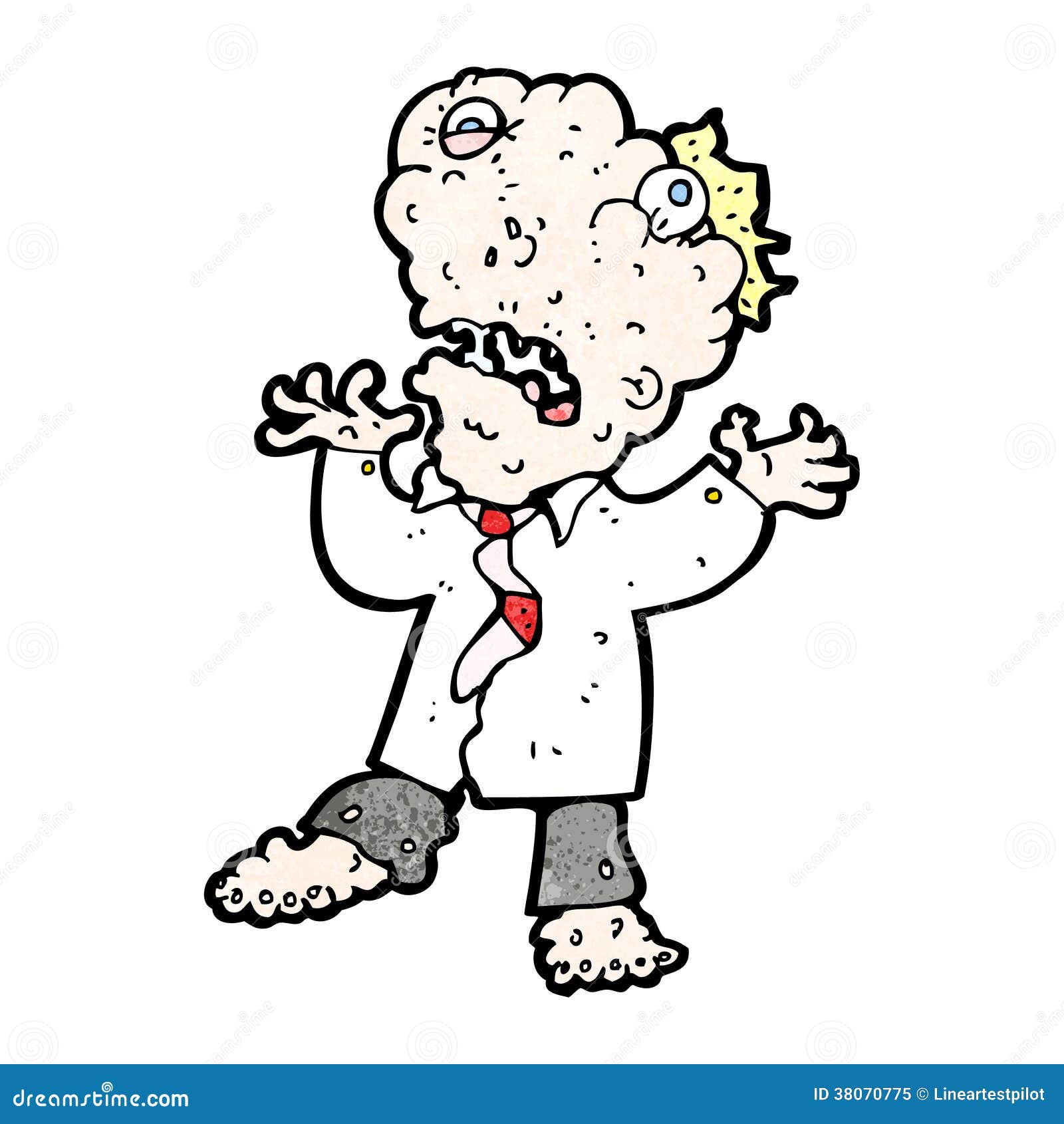 Cartoon mutating man stock illustration. Illustration of grunge - 38070775