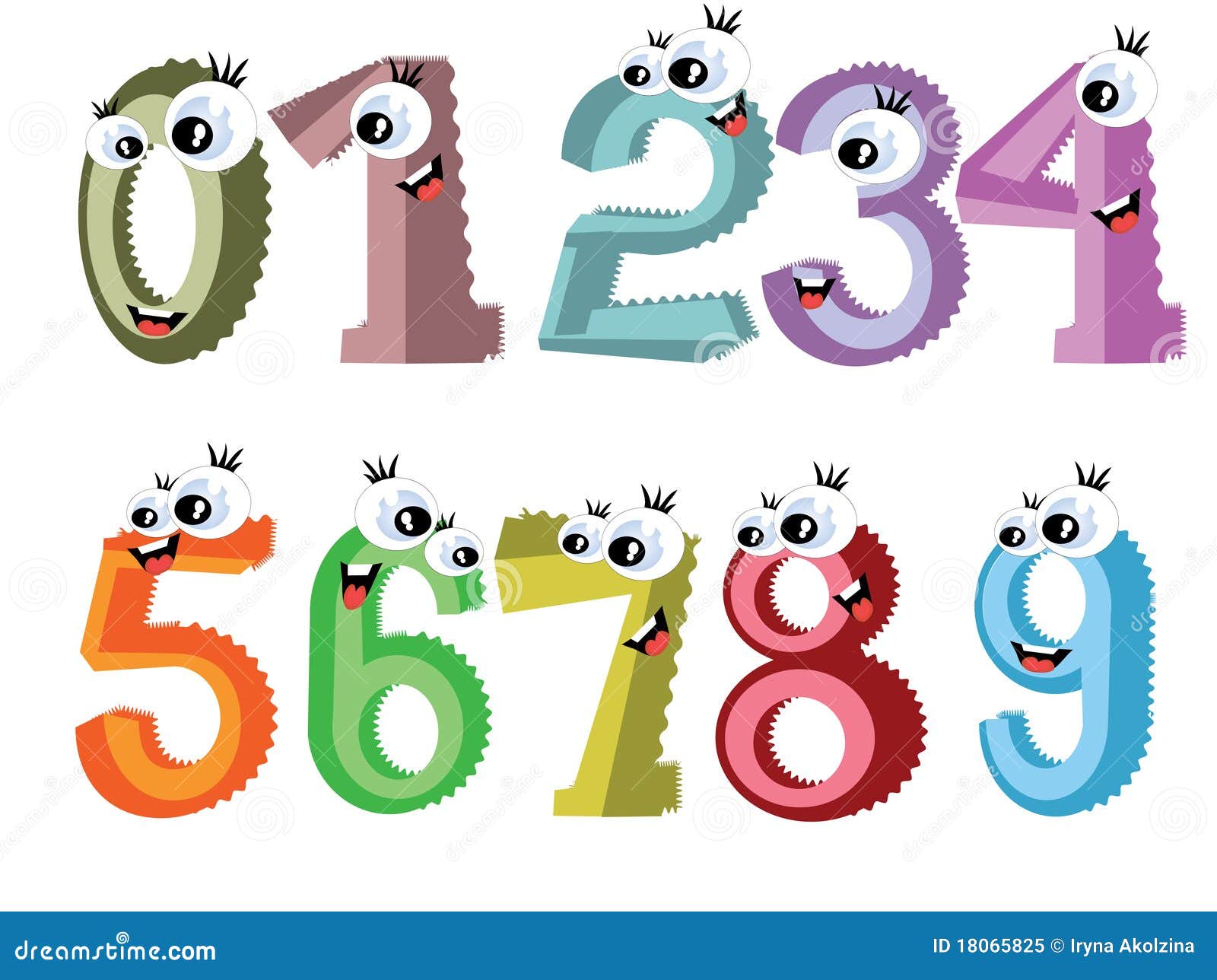 Cartoon nambers stock vector. Illustration of clip, number - 18065825