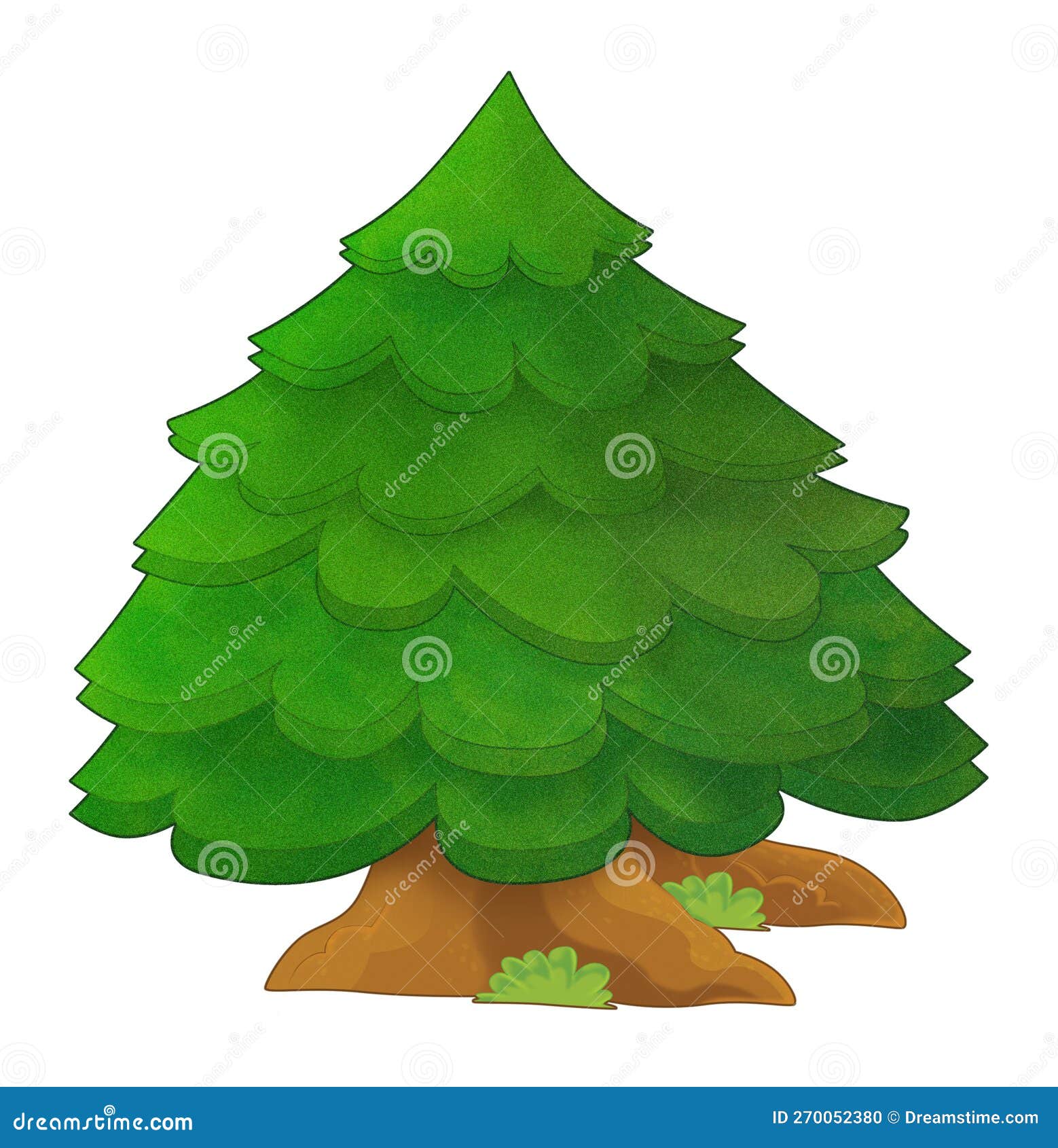 Cartoon Nature Element Tree Isolated Illustration for Children Stock ...