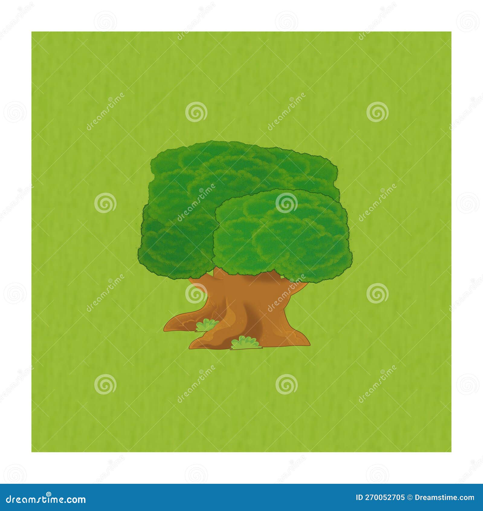 Cartoon Nature Element Tree Isolated Illustration for Children Stock ...