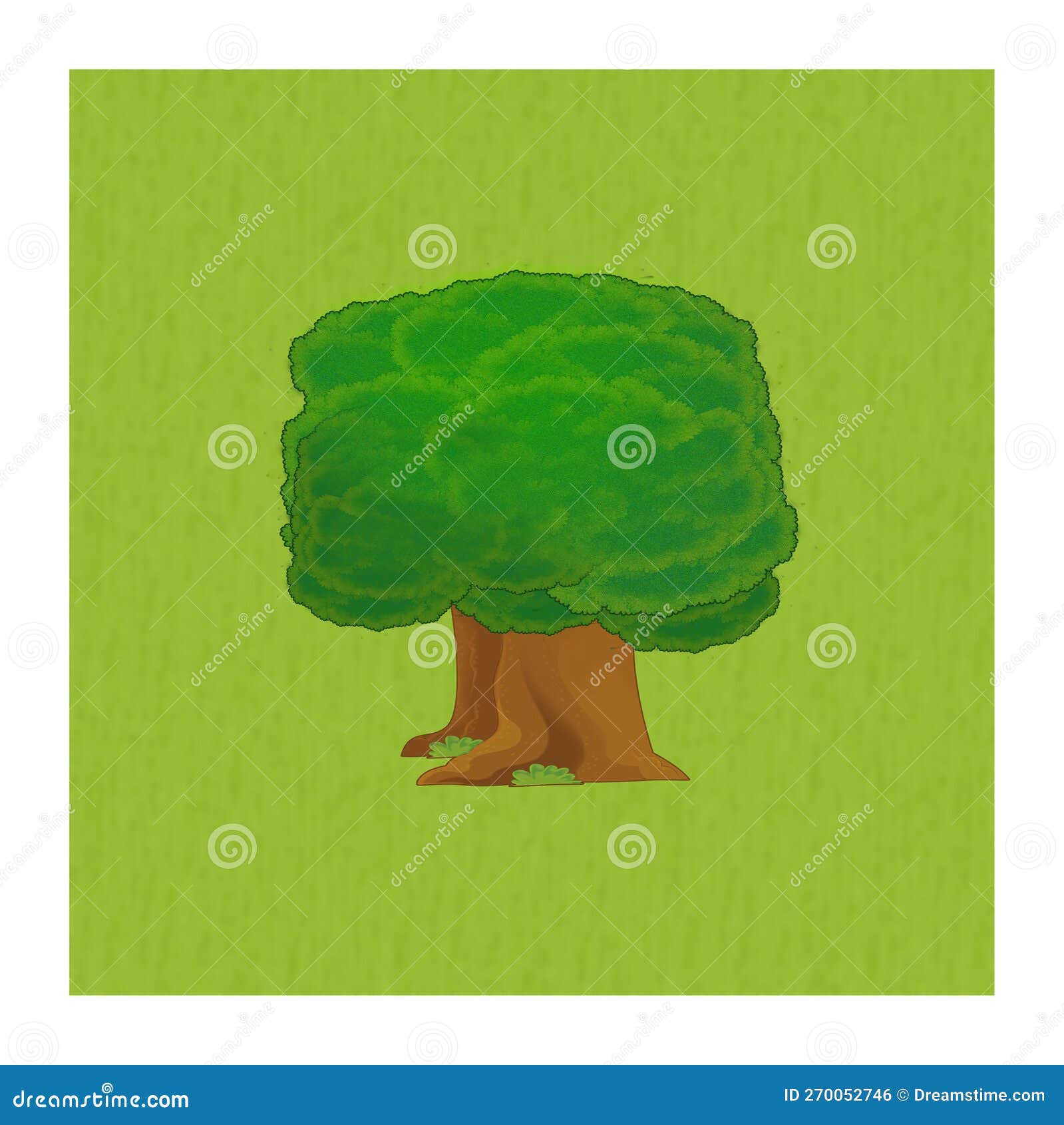 Cartoon Nature Element Tree Isolated Illustration for Children Stock ...