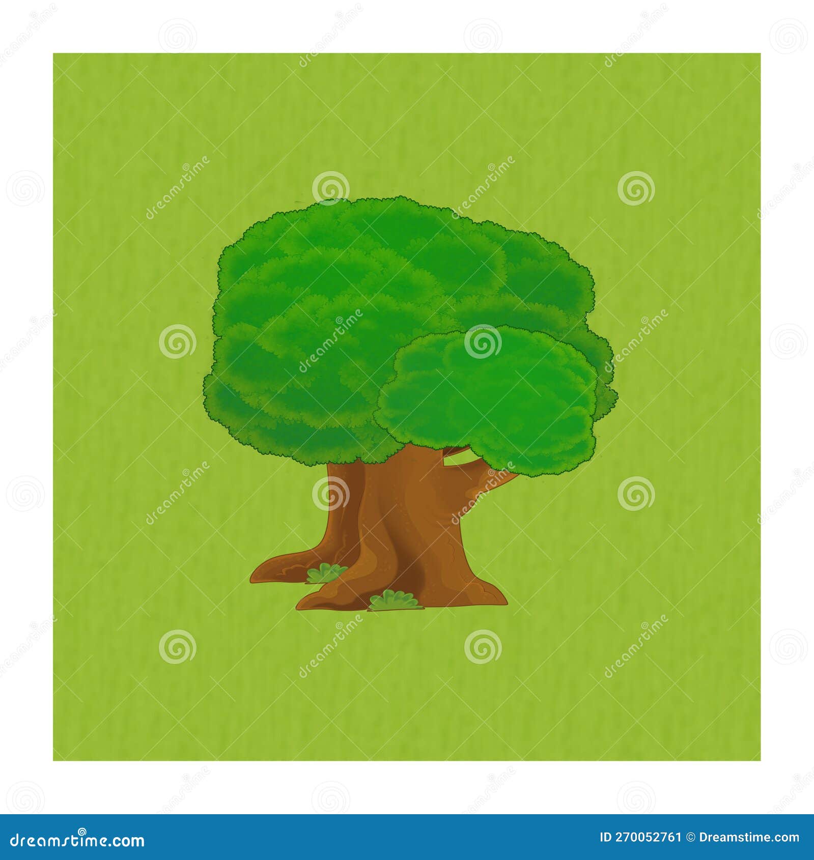 Cartoon Nature Element Tree Isolated Illustration for Children Stock ...