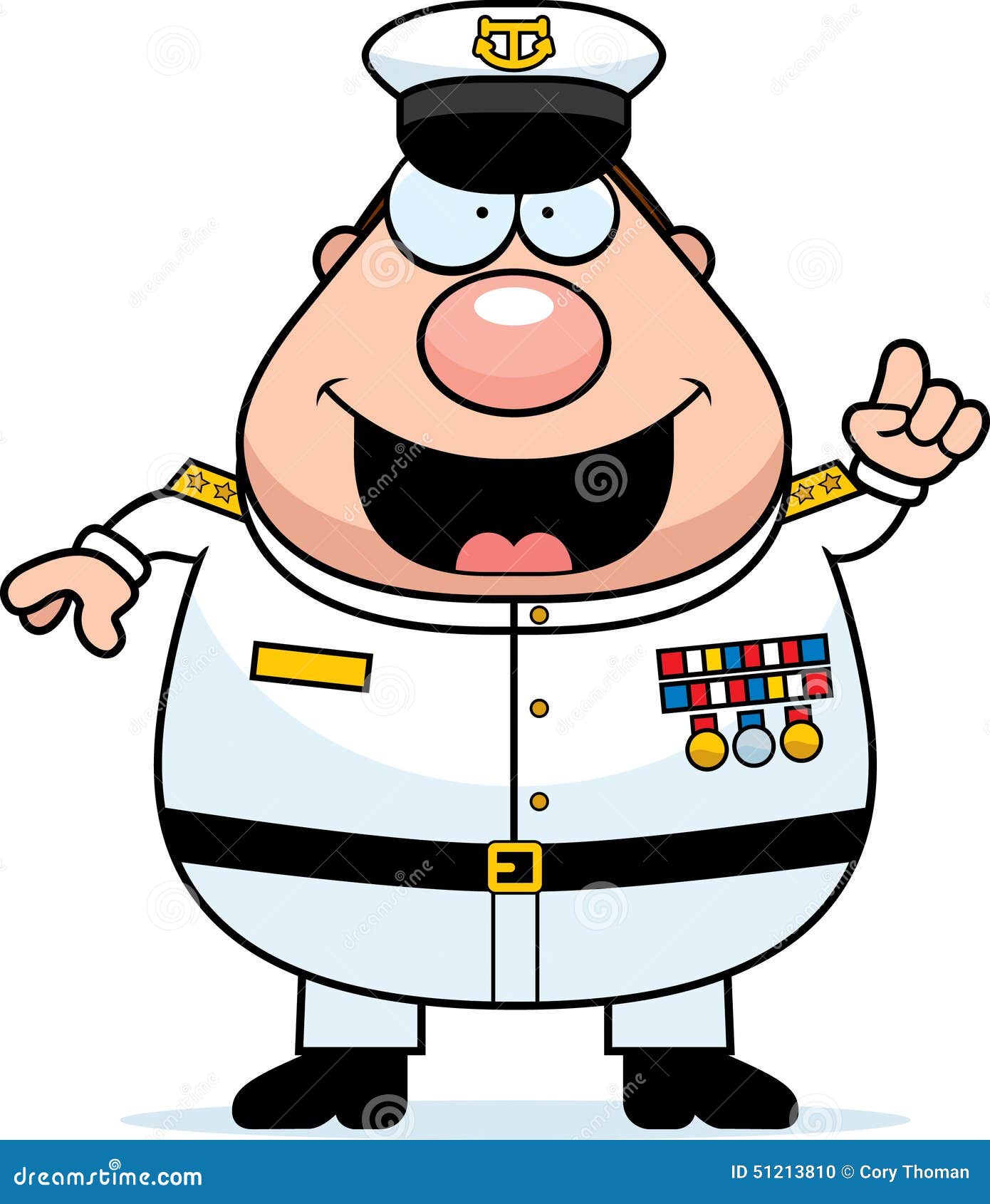 Cartoon Navy Admiral Idea stock vector. Illustration of clip - 51213810