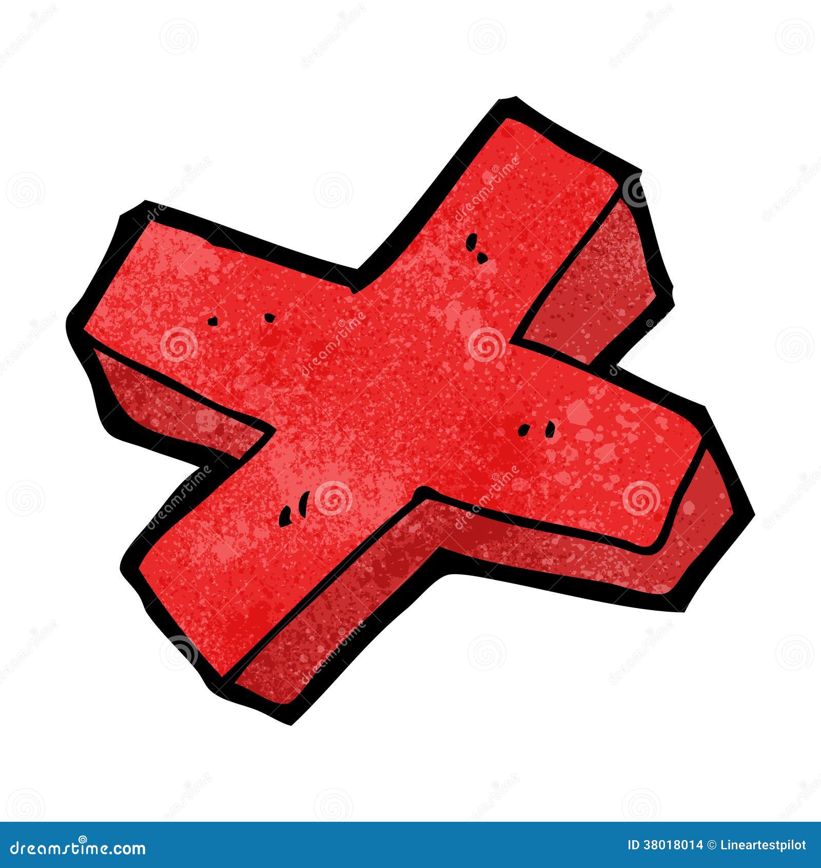 Cartoon Negative Cross Symbol Vector Illustration | CartoonDealer.com ...