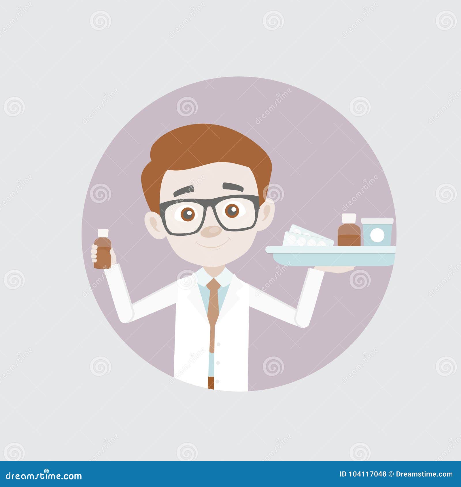 Neonatologist Hand Draw Vector Illustration. Cartoon Doctor With ...