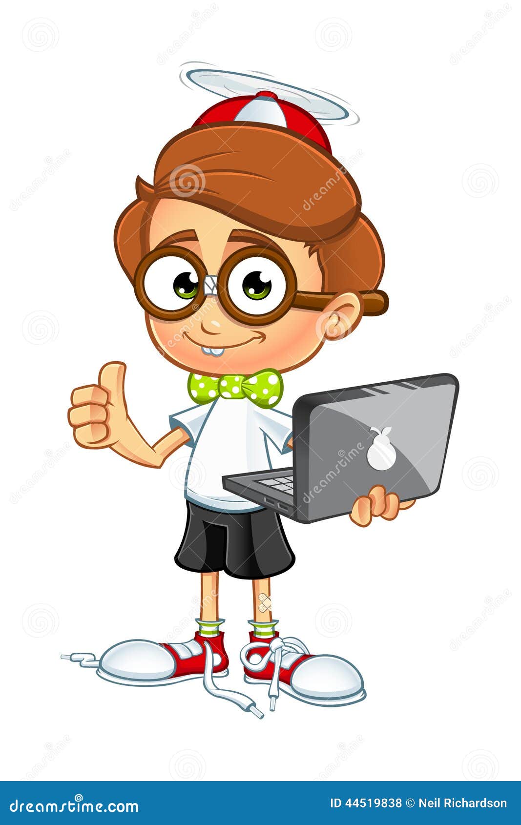 Cartoon Nerd Boy Character stock vector. Illustration of child - 44519838