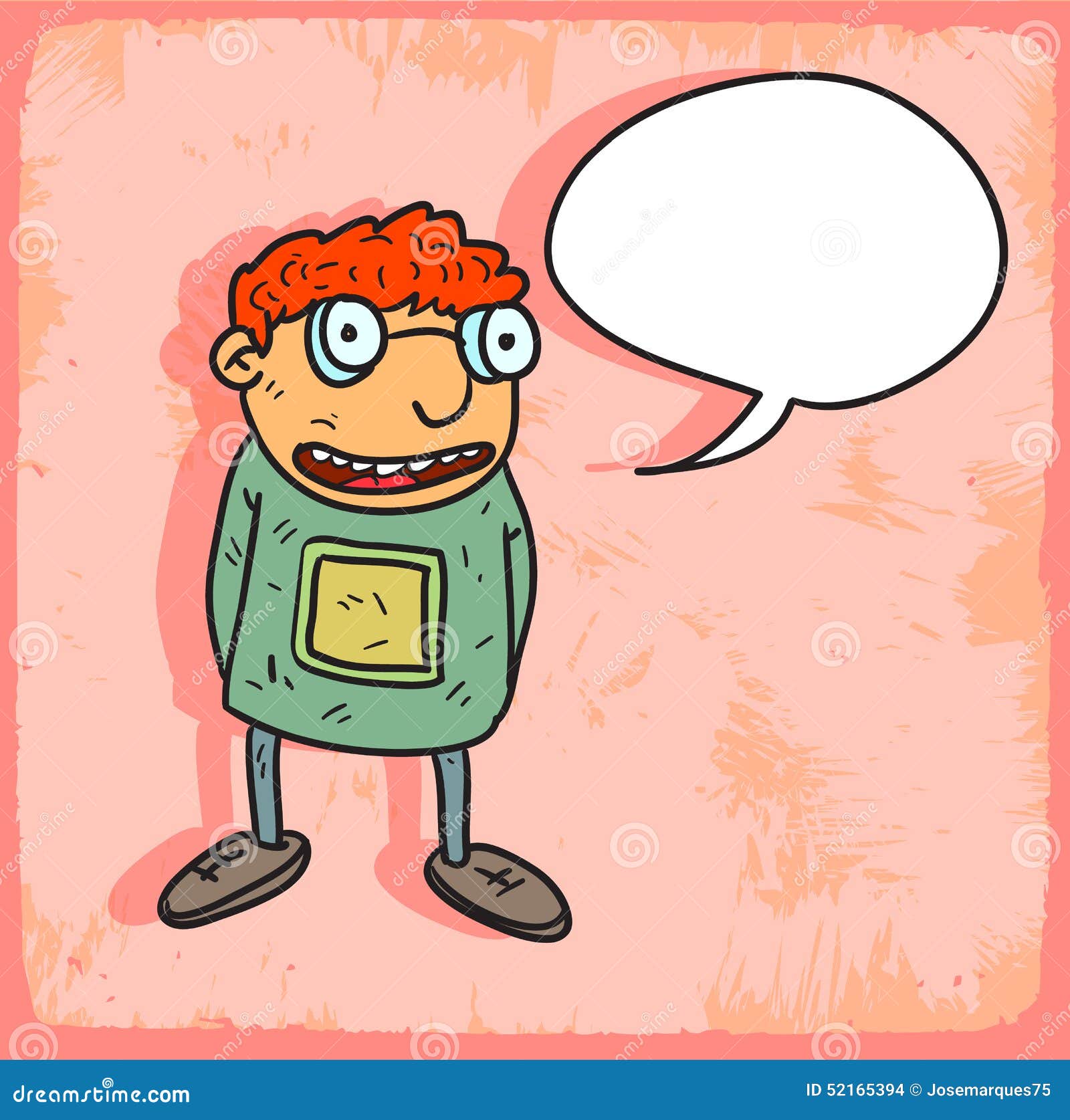 Cartoon Nerd Illustration, Vector Icon Stock Vector - Illustration of ...