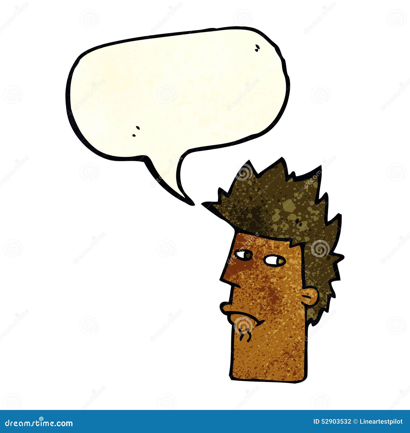 Cartoon Nervous Expression with Speech Bubble Stock Illustration ...