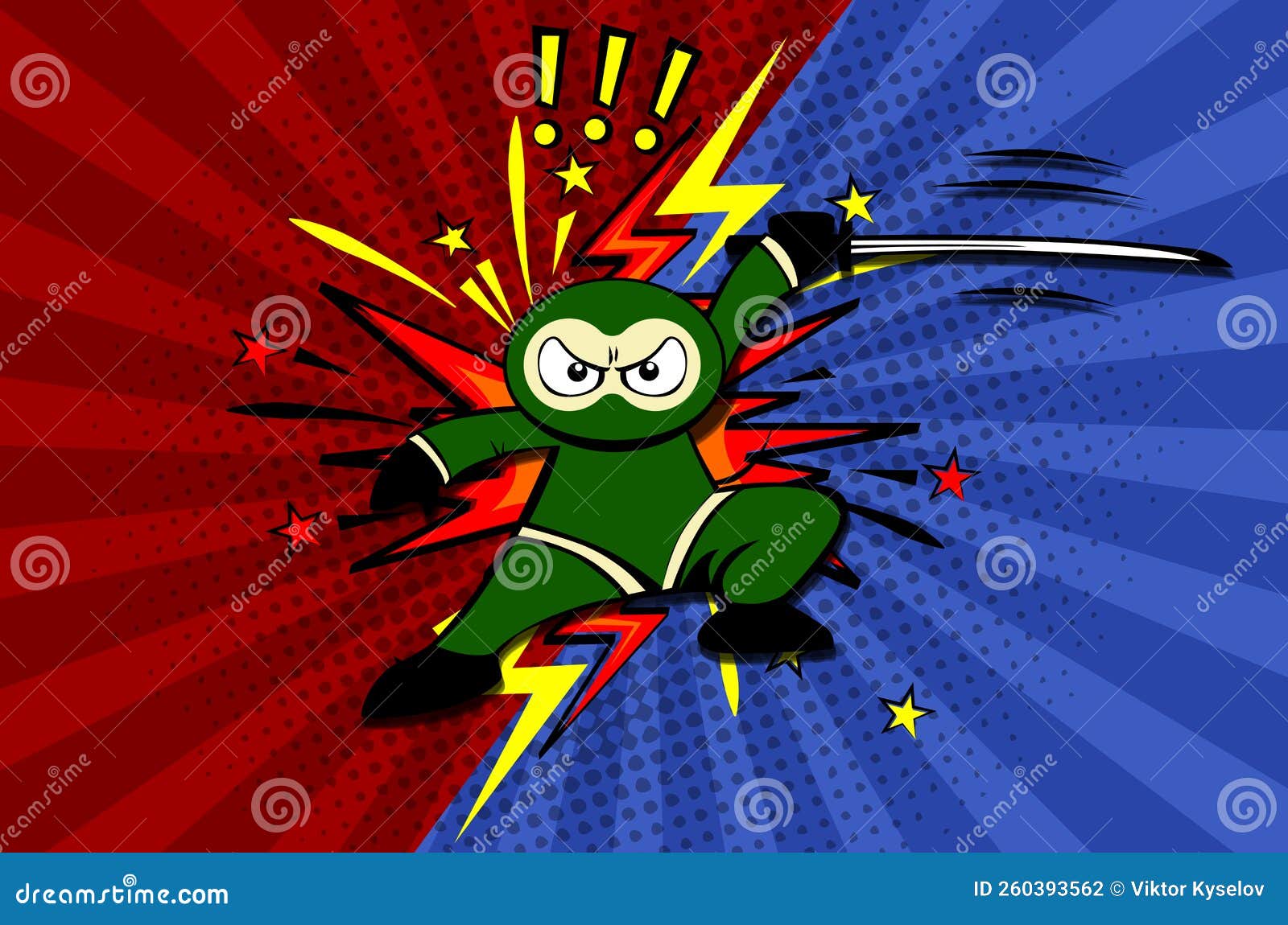 Fighter Versus Screen With Blank Octagonal Frames. Vector Illustration ...